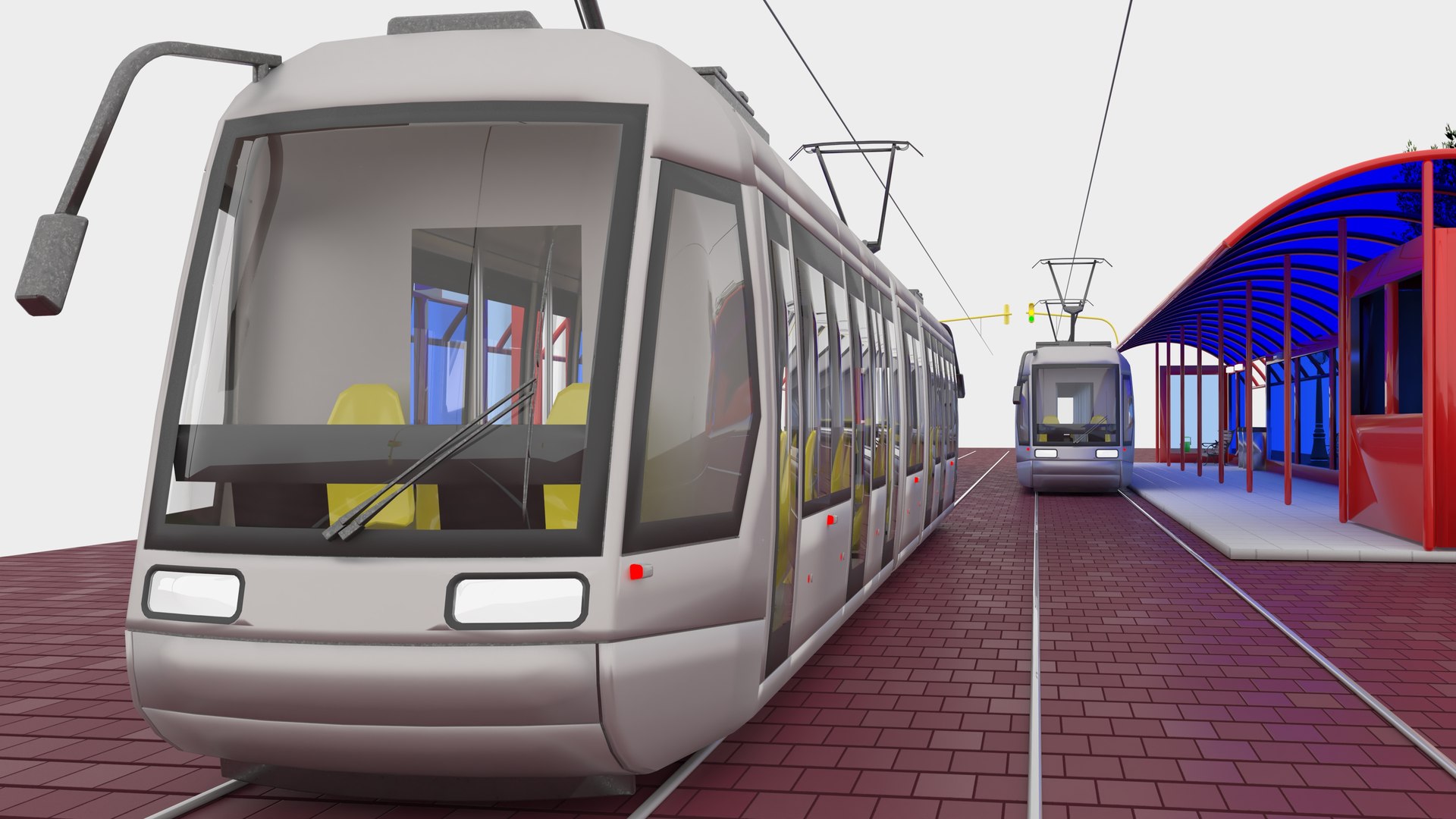 3D Tram Station - TurboSquid 2041240