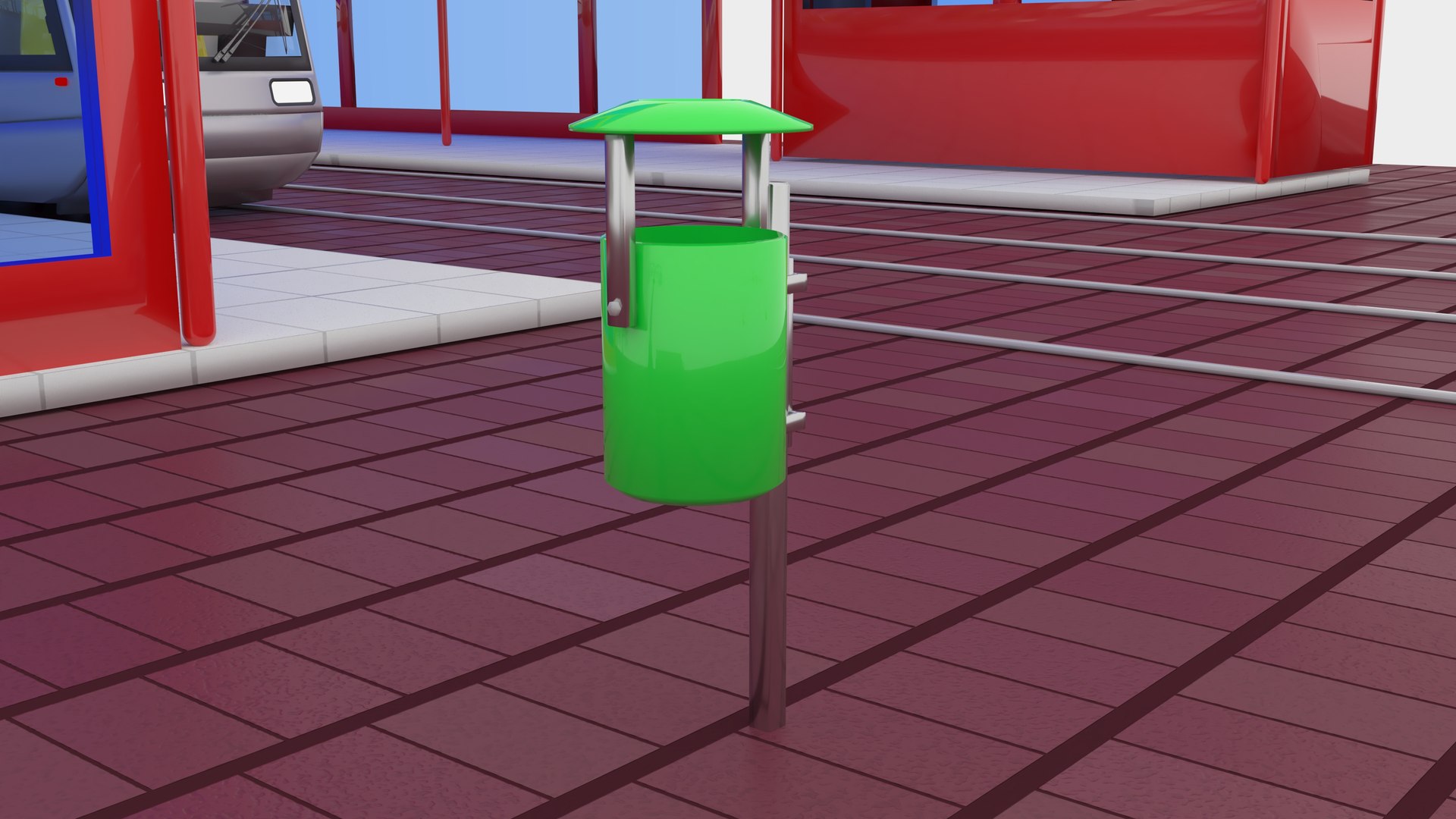 3D Tram Station - TurboSquid 2041240
