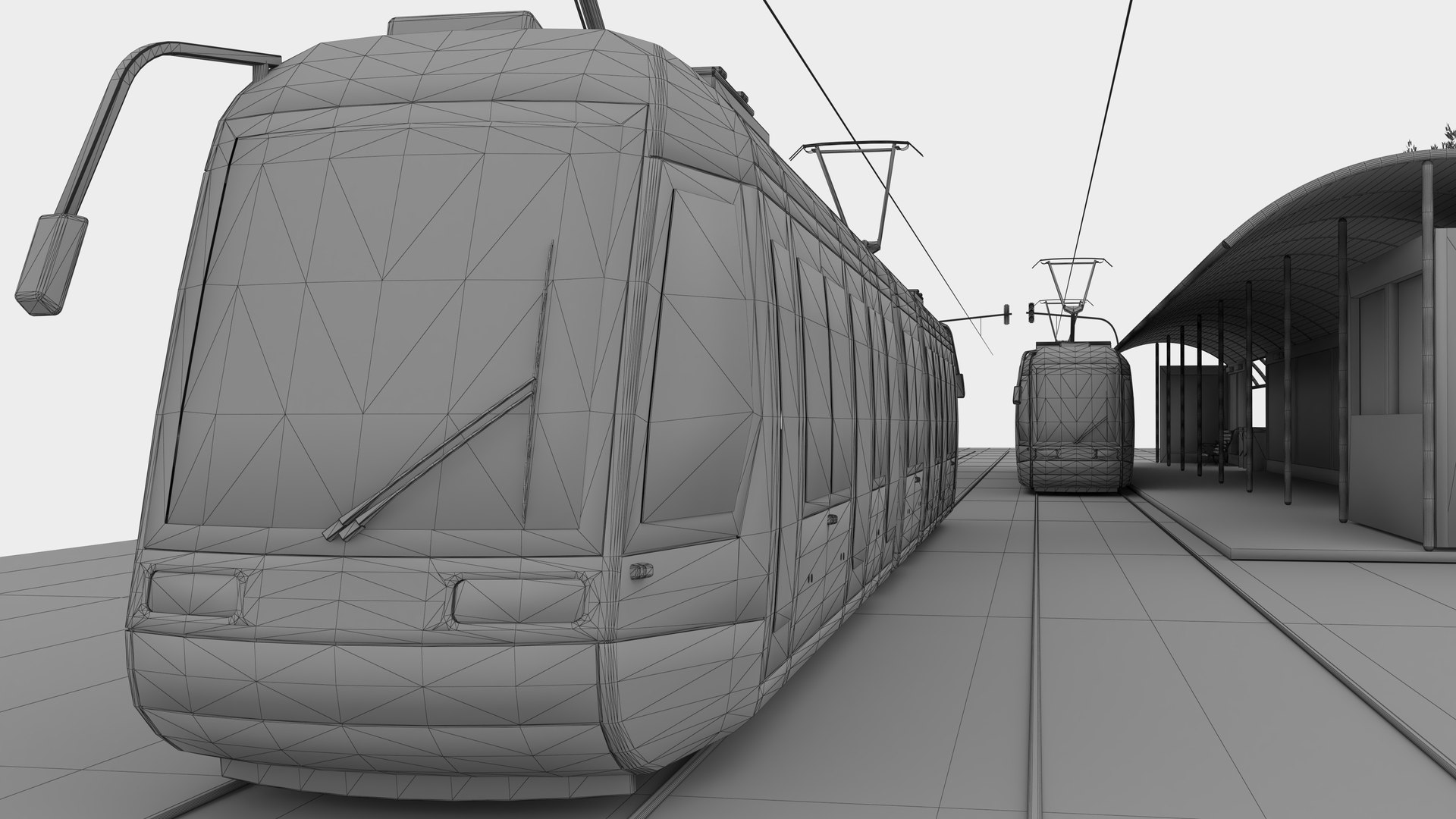 3D Tram Station - TurboSquid 2041240
