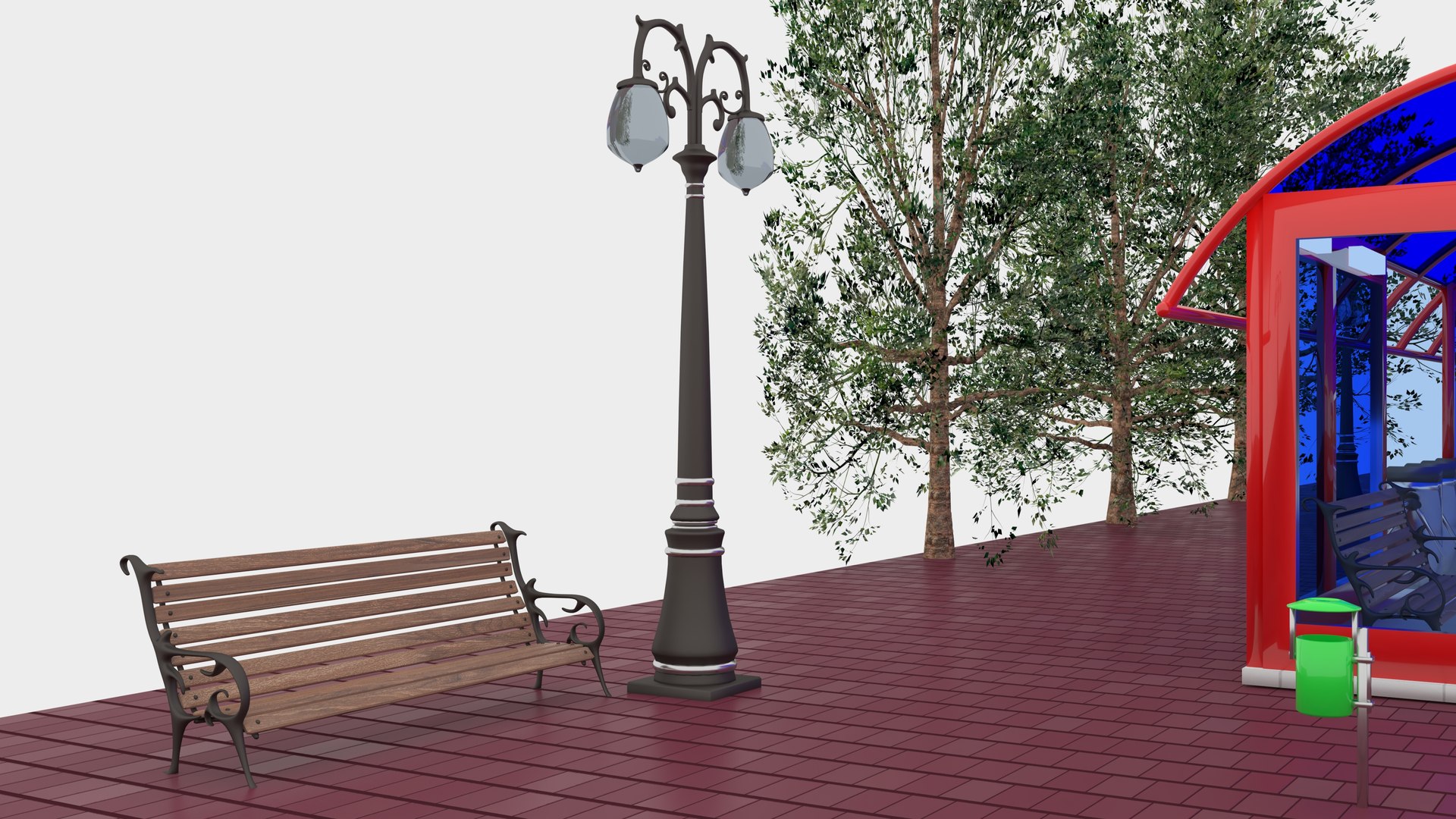 3D Tram Station - TurboSquid 2041240