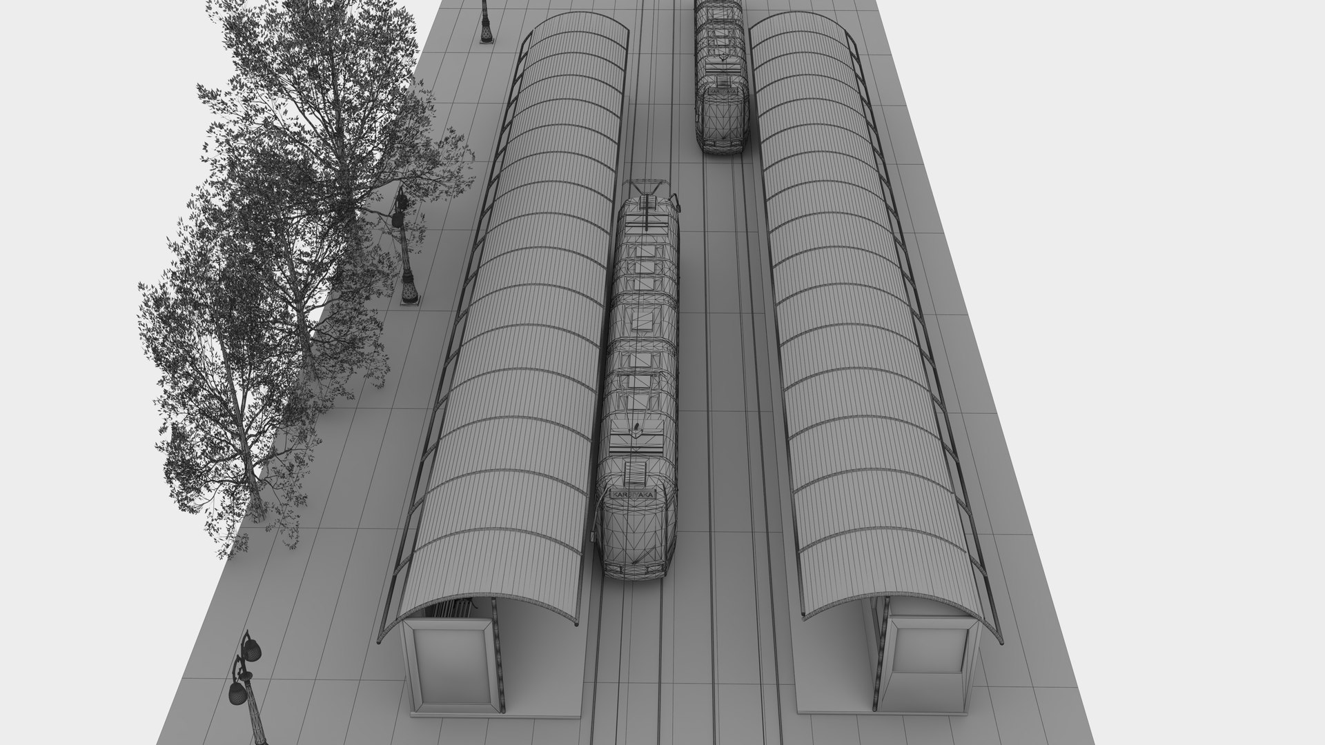 3D Tram Station - TurboSquid 2041240