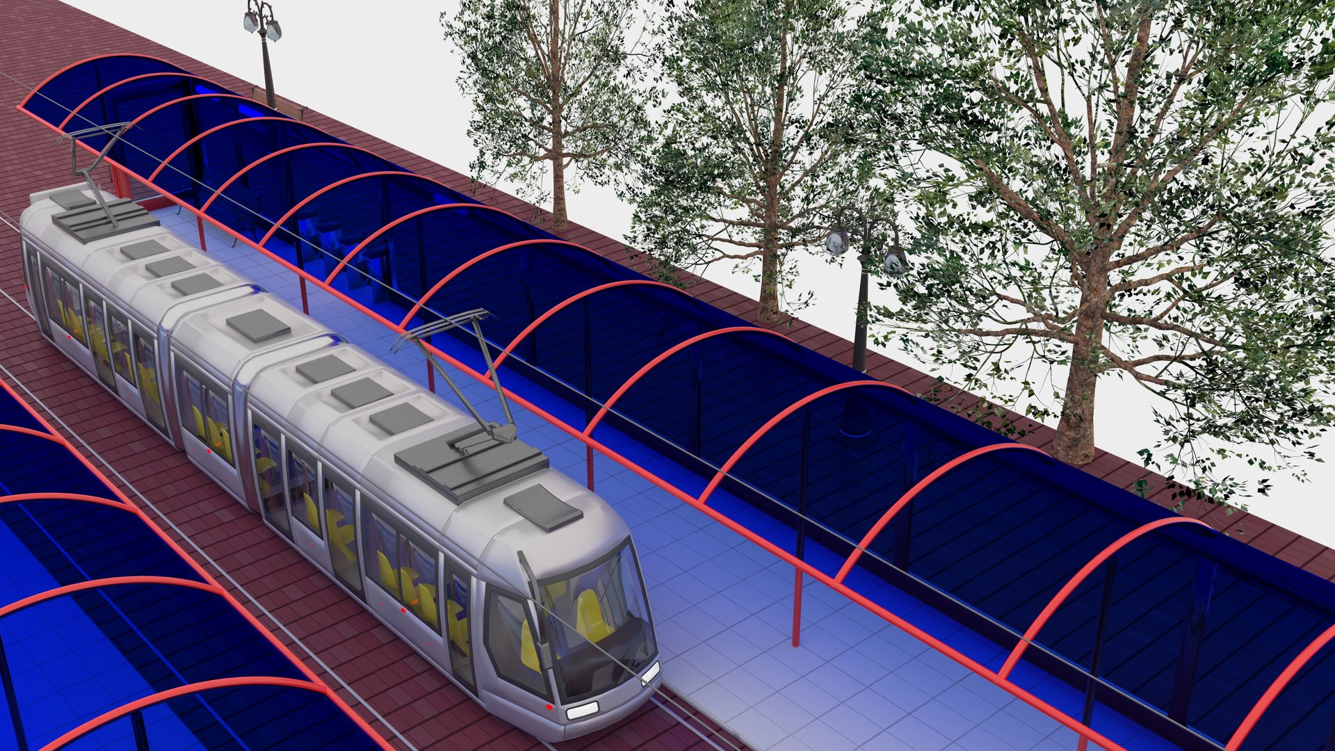3D Tram Station - TurboSquid 2041240