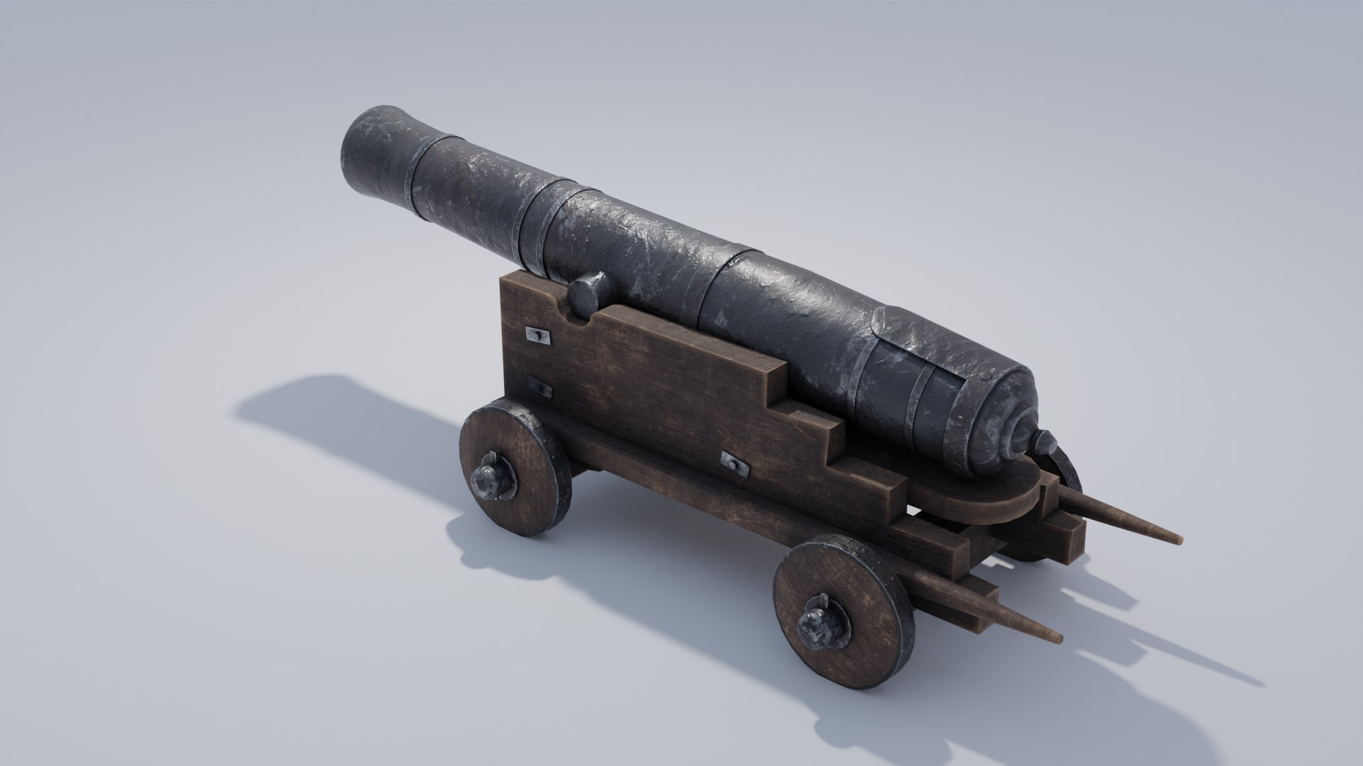 Old Cannon With 4K And 2K Textures Model - TurboSquid 1983807