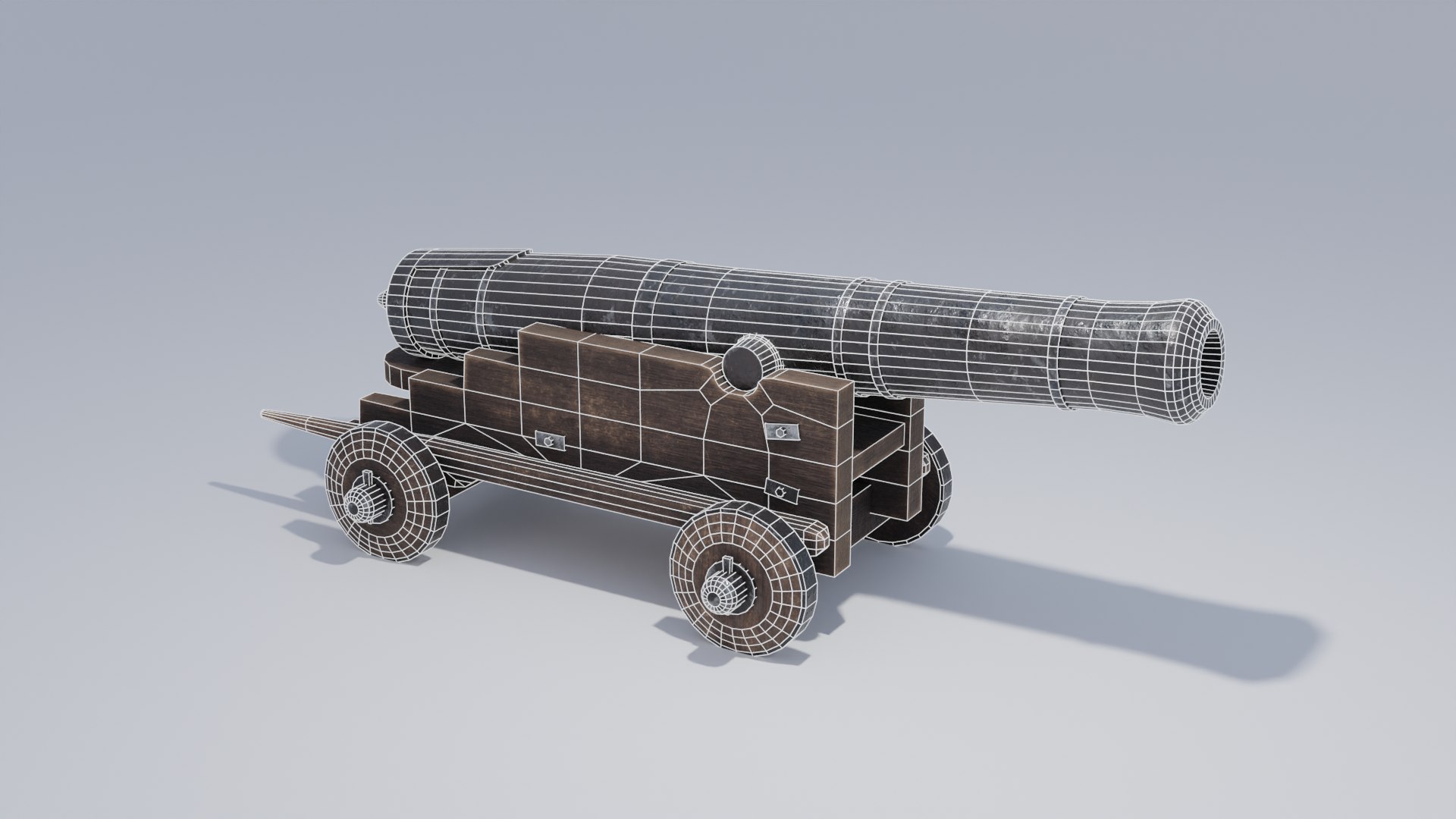 Old Cannon With 4K And 2K Textures Model - TurboSquid 1983807