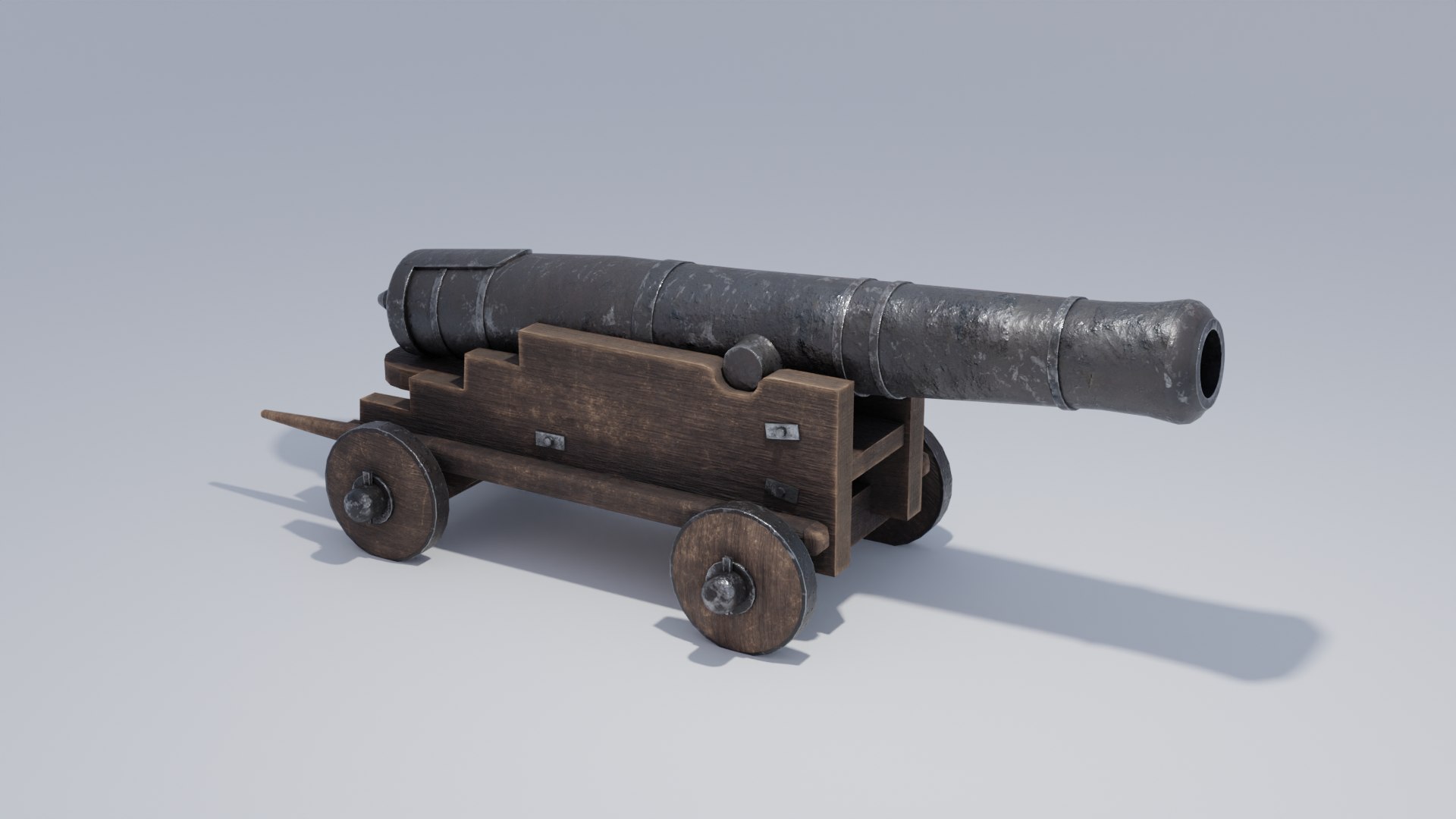 Old Cannon With 4K And 2K Textures Model - TurboSquid 1983807