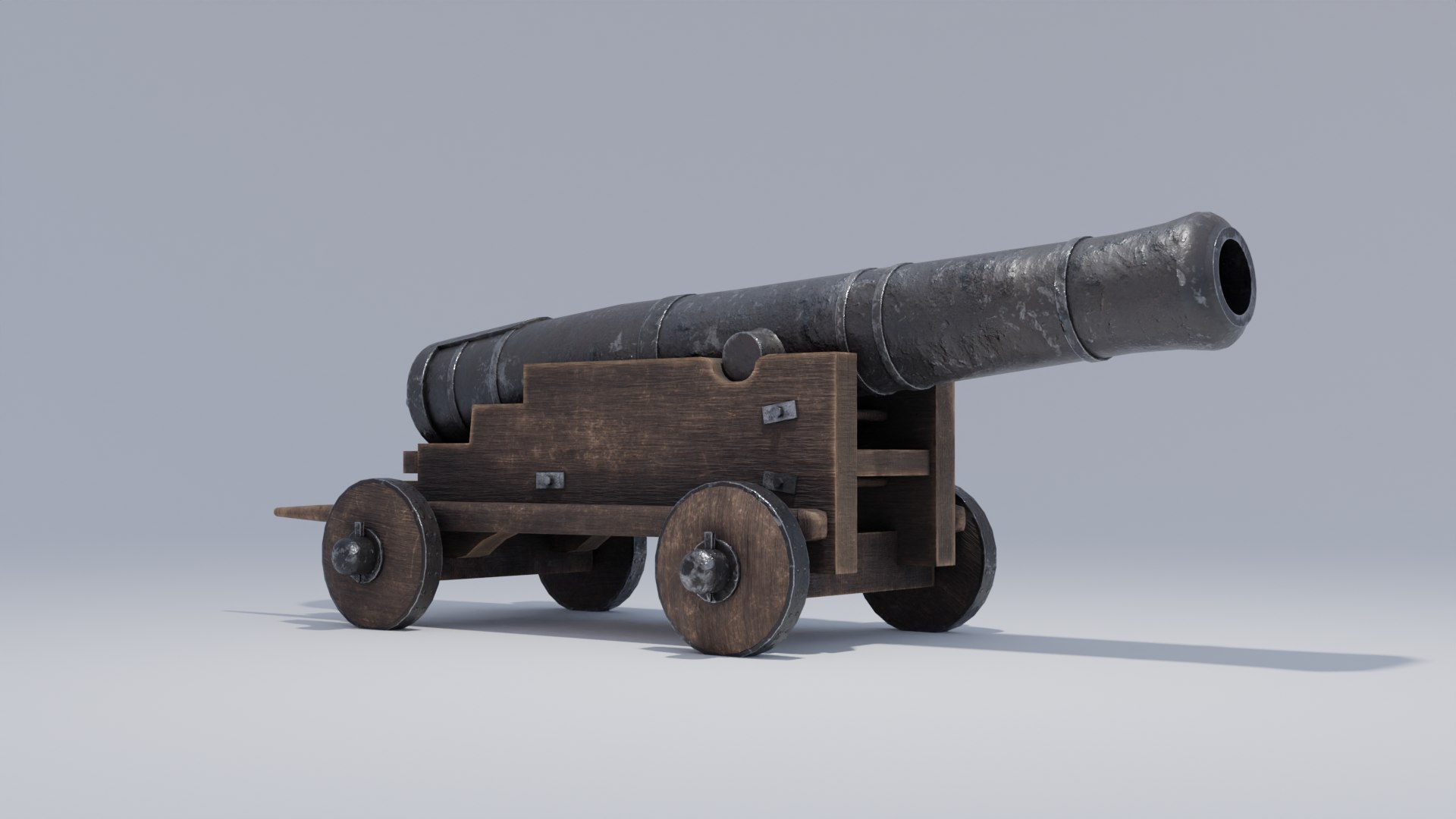 Old Cannon With 4K And 2K Textures Model - TurboSquid 1983807