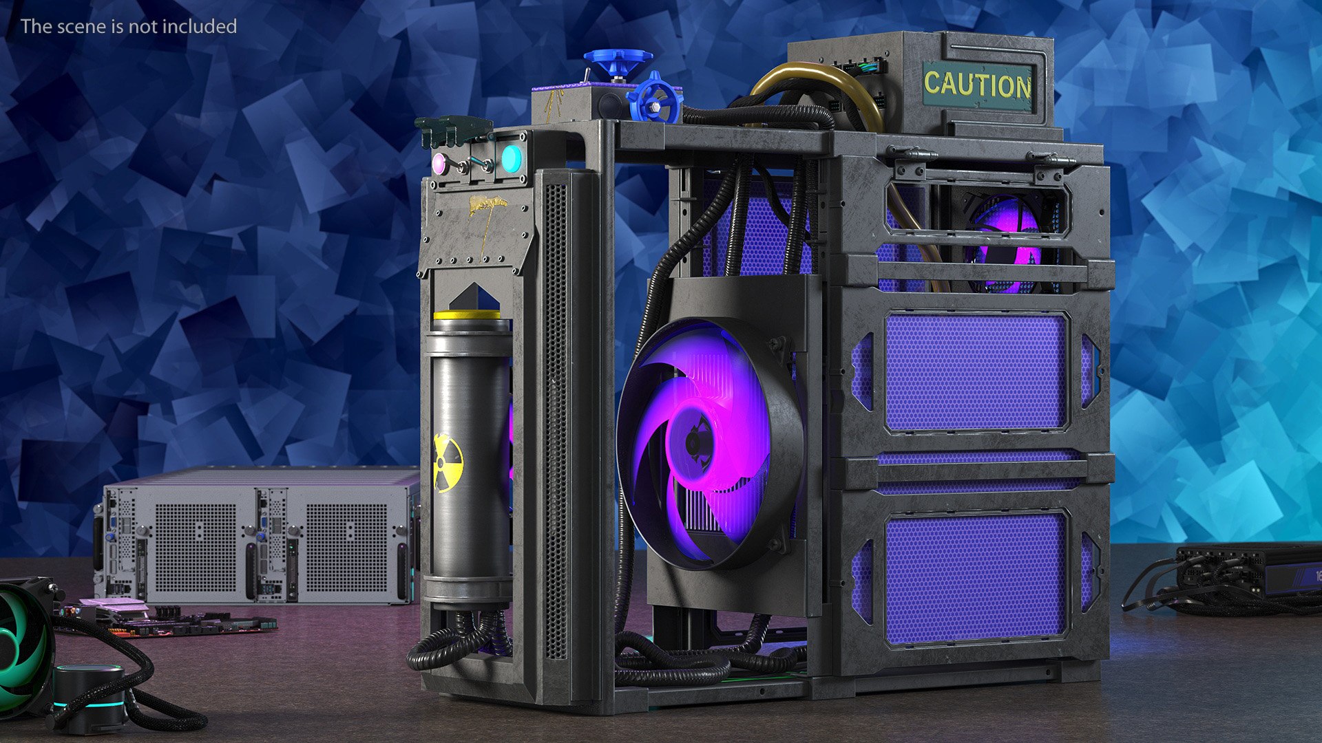 3D Custom Cyberpunk Neon PC - TurboSquid 2106033