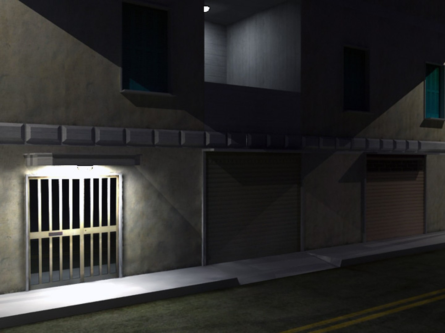 3d building lights volumetric