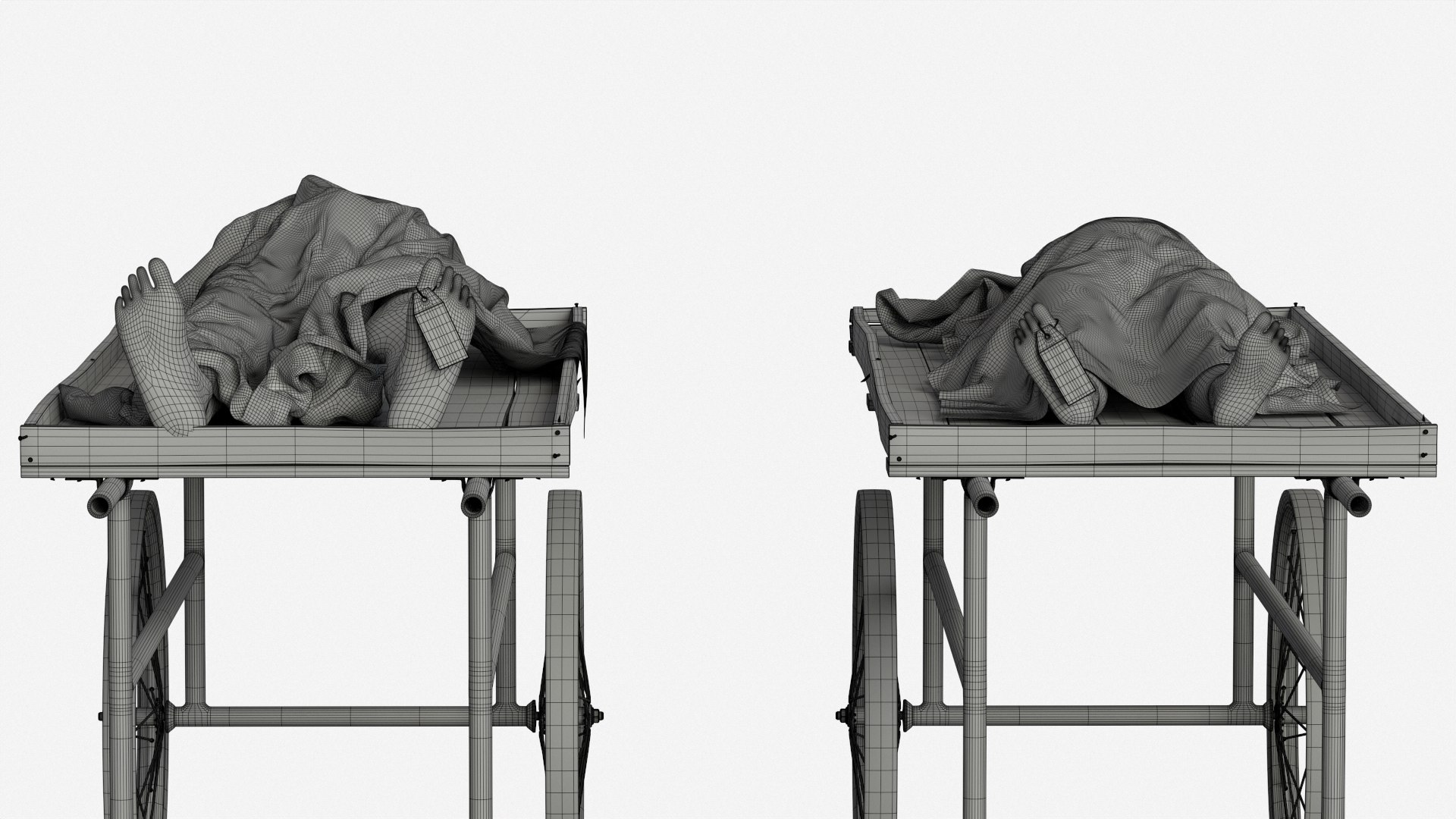 3D Stylized Dead Bodies Bundle - TurboSquid 1874003