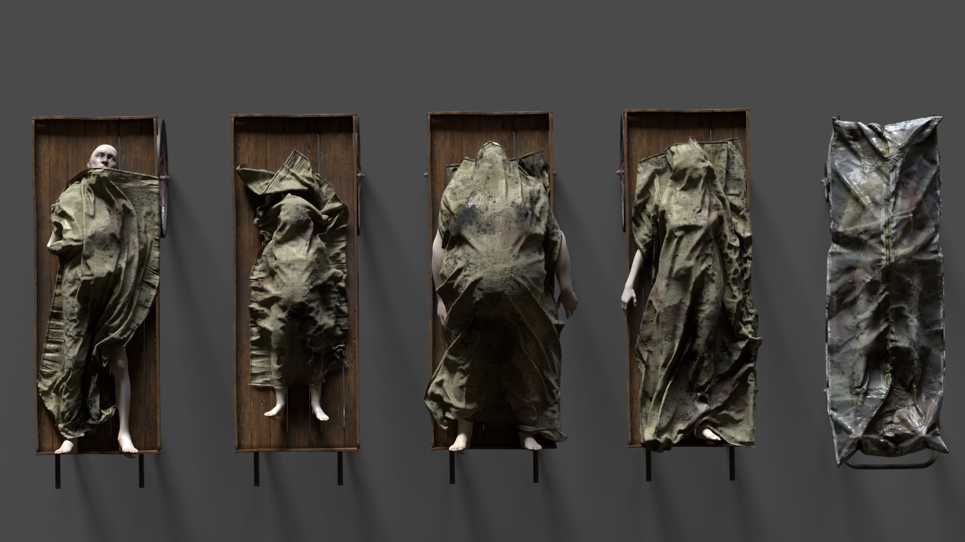 3D Stylized dead bodies bundle - TurboSquid 1874003