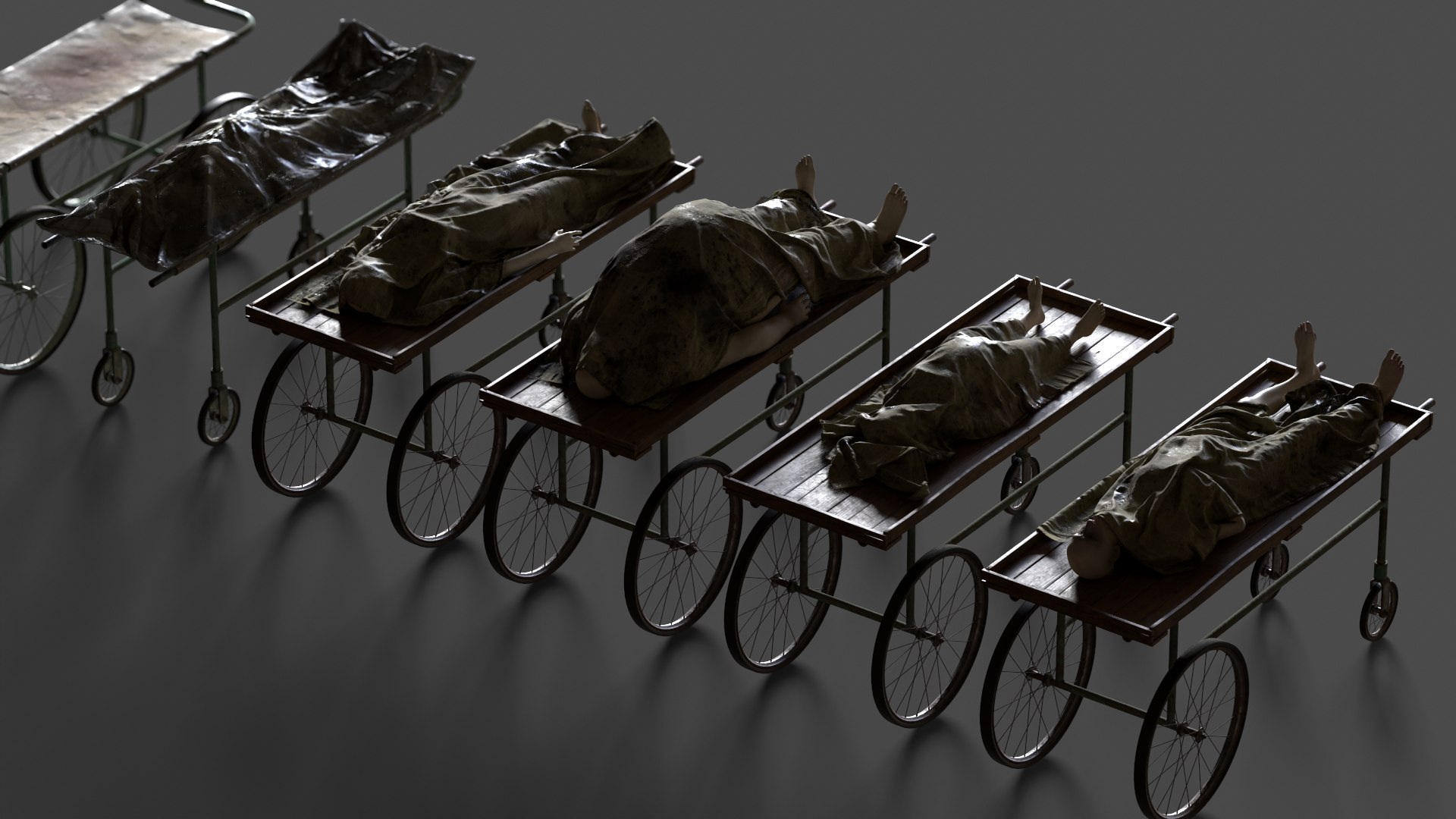 3D Stylized Dead Bodies Bundle - TurboSquid 1874003