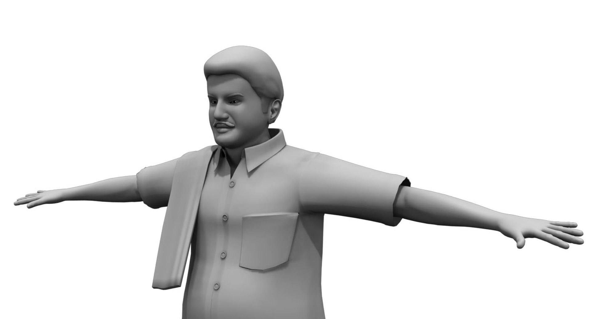 Traditional Dress Man Final 3D Model - TurboSquid 1536952