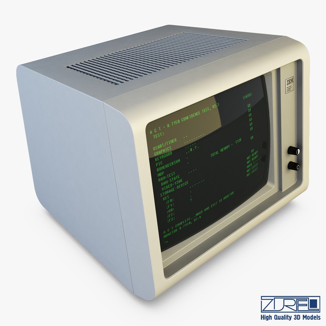 3D Model Ibm 5150 Monitor - TurboSquid 1307190