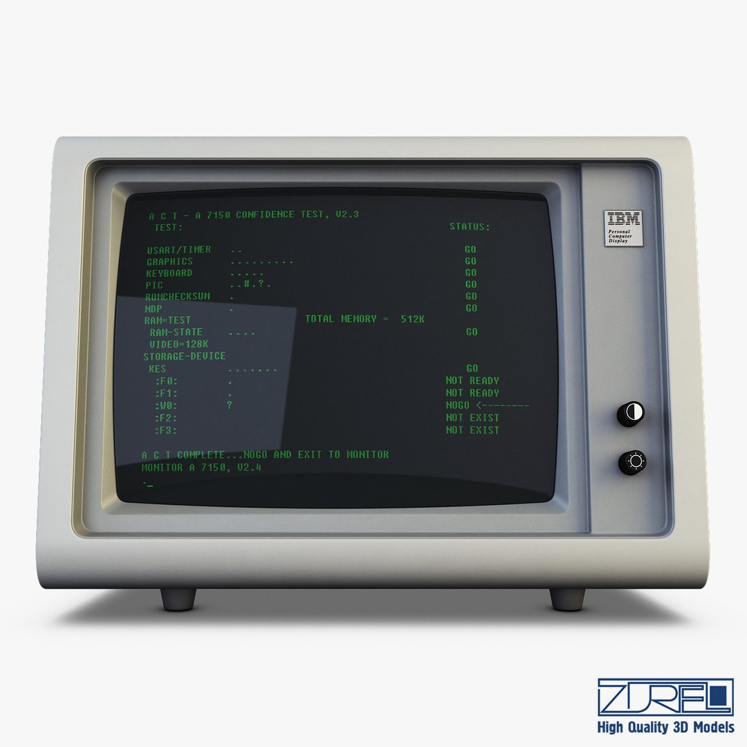 3D Model Ibm 5150 Monitor - TurboSquid 1307190