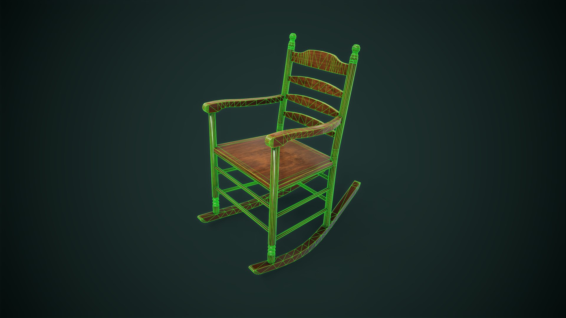 3D Vintage Rocking chair model - TurboSquid 2039253