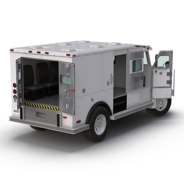 armored cash transport car 3d model