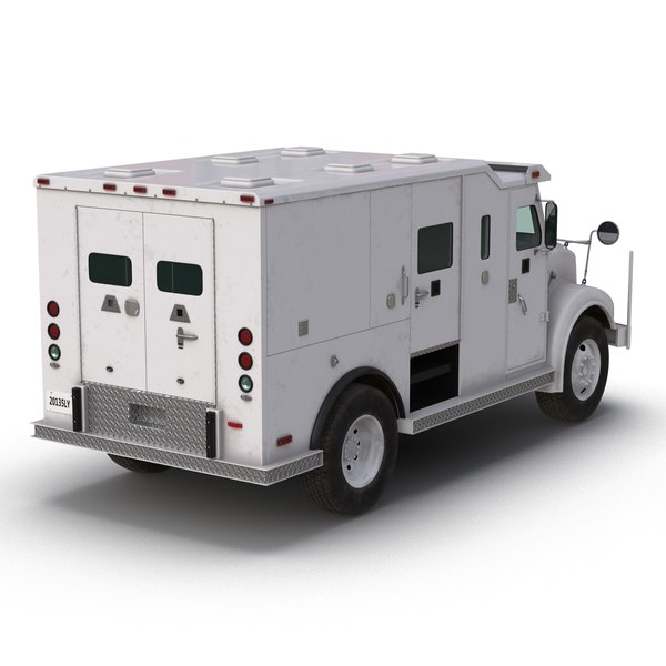 armored cash transport car 3d model