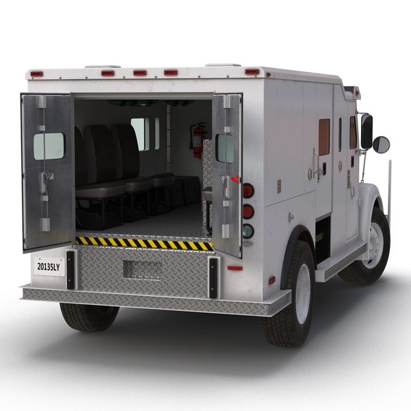 armored cash transport car 3d model