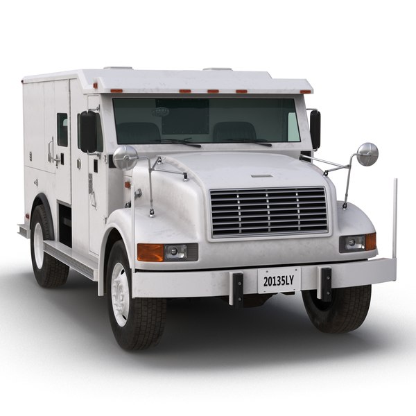 armored cash transport car 3d model