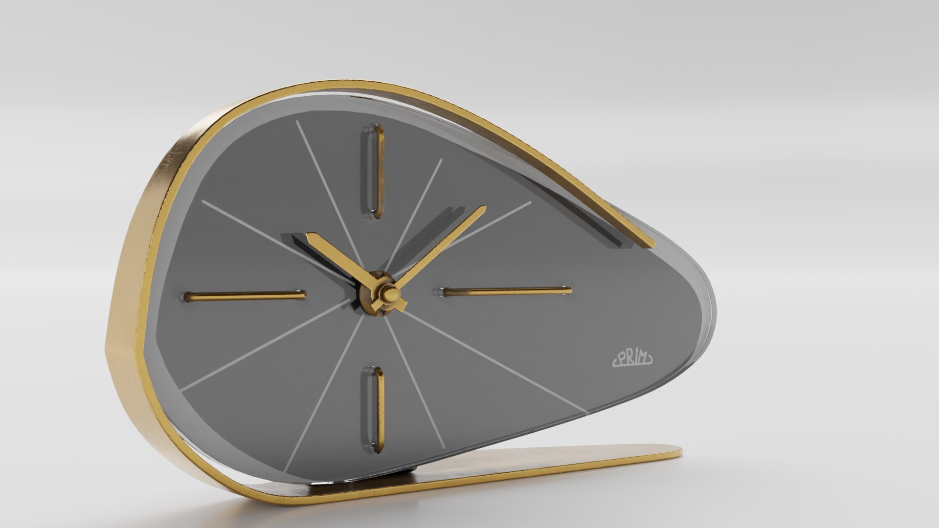 Vintage Table Clock Model - TurboSquid 2050679
