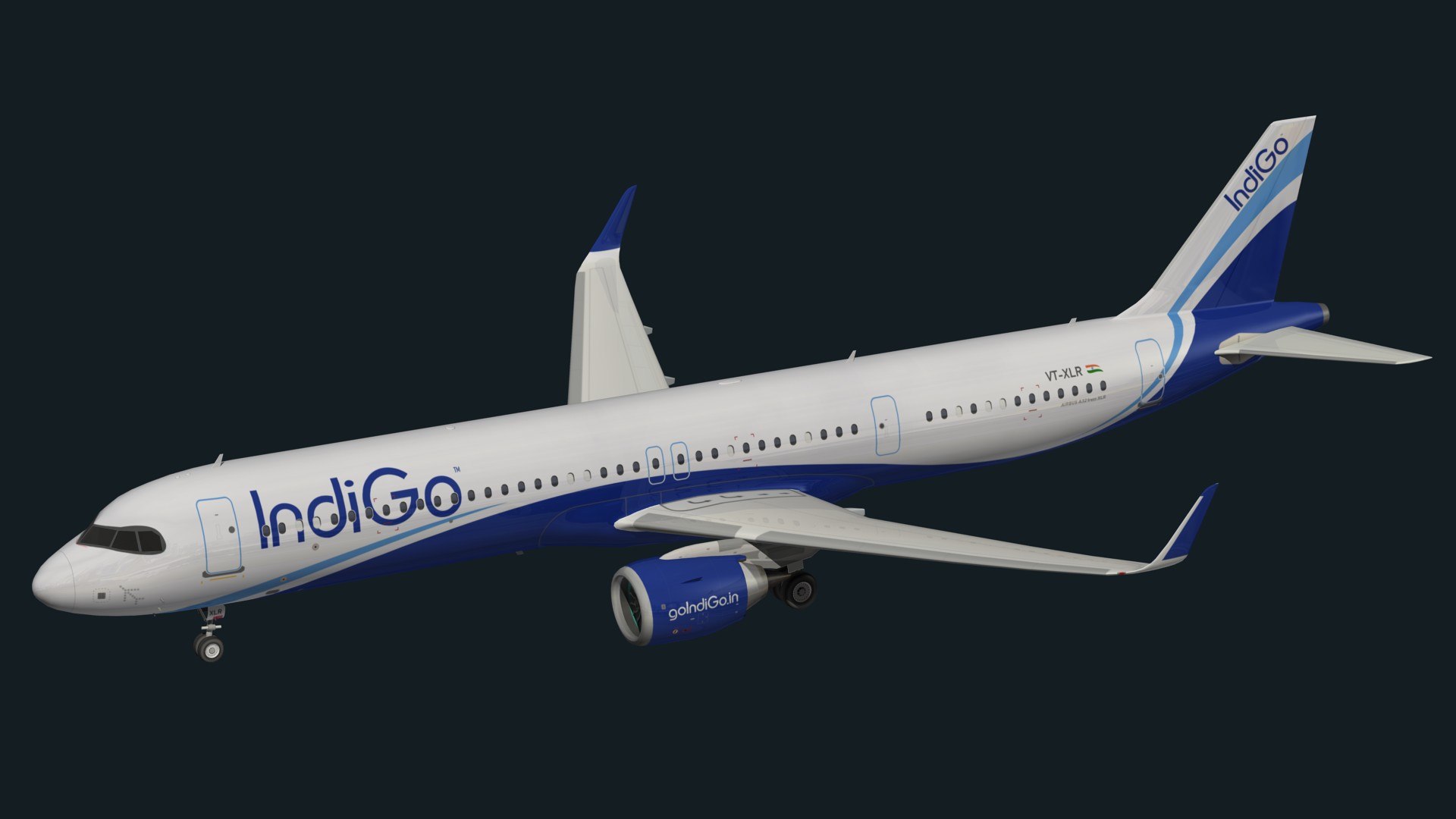 A321 Neo XLR Indigo 3D Model - TurboSquid 2154125