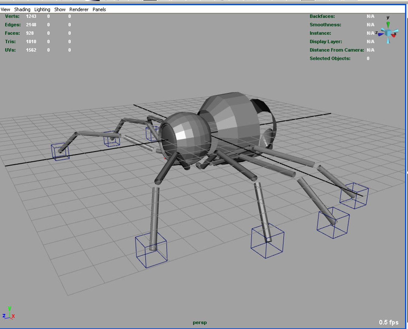 spider surveillance robot 3d model