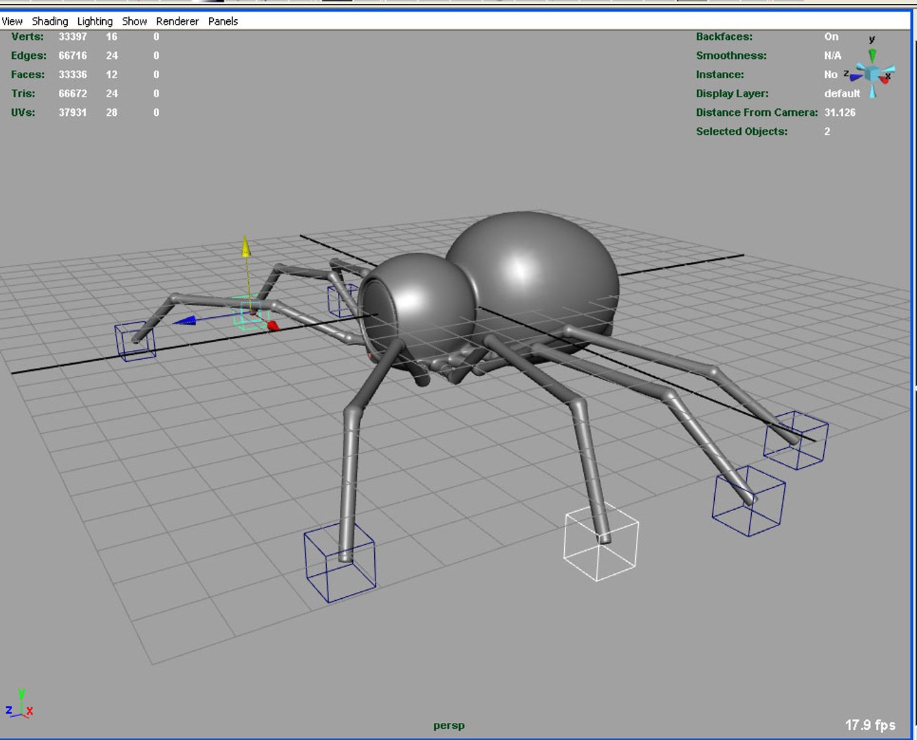 spider surveillance robot 3d model