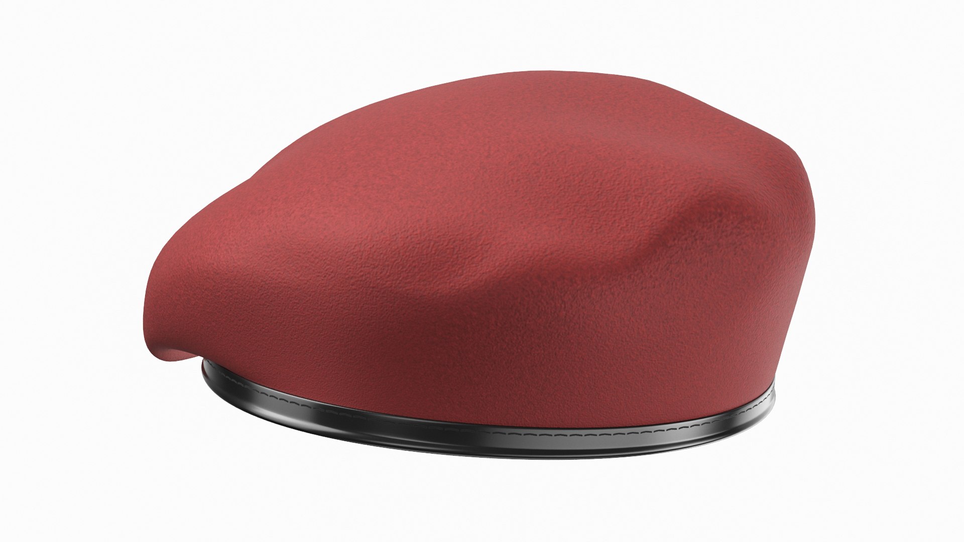 Red Military Beret 3D Model - TurboSquid 2345801