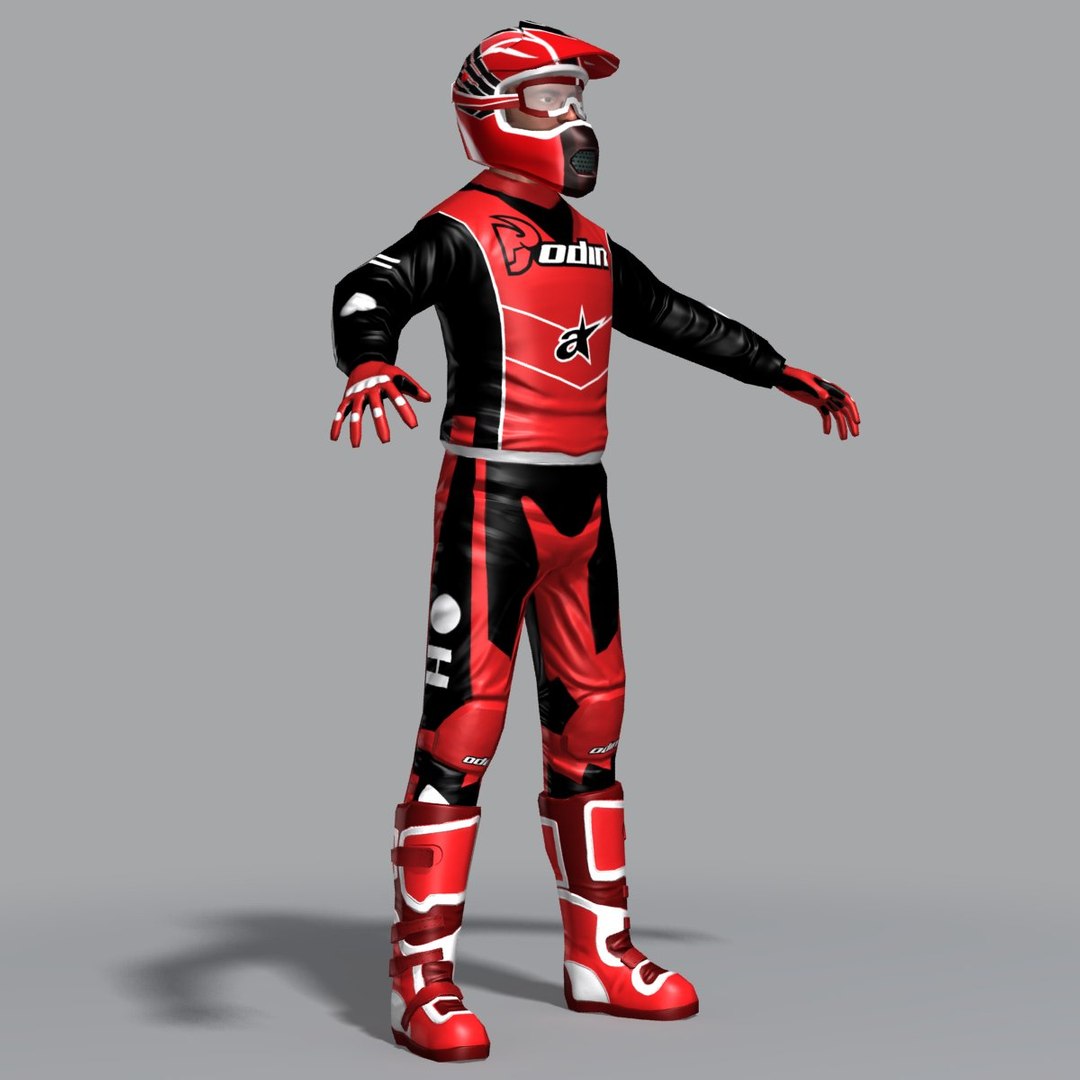 3d Model Motocross Rider