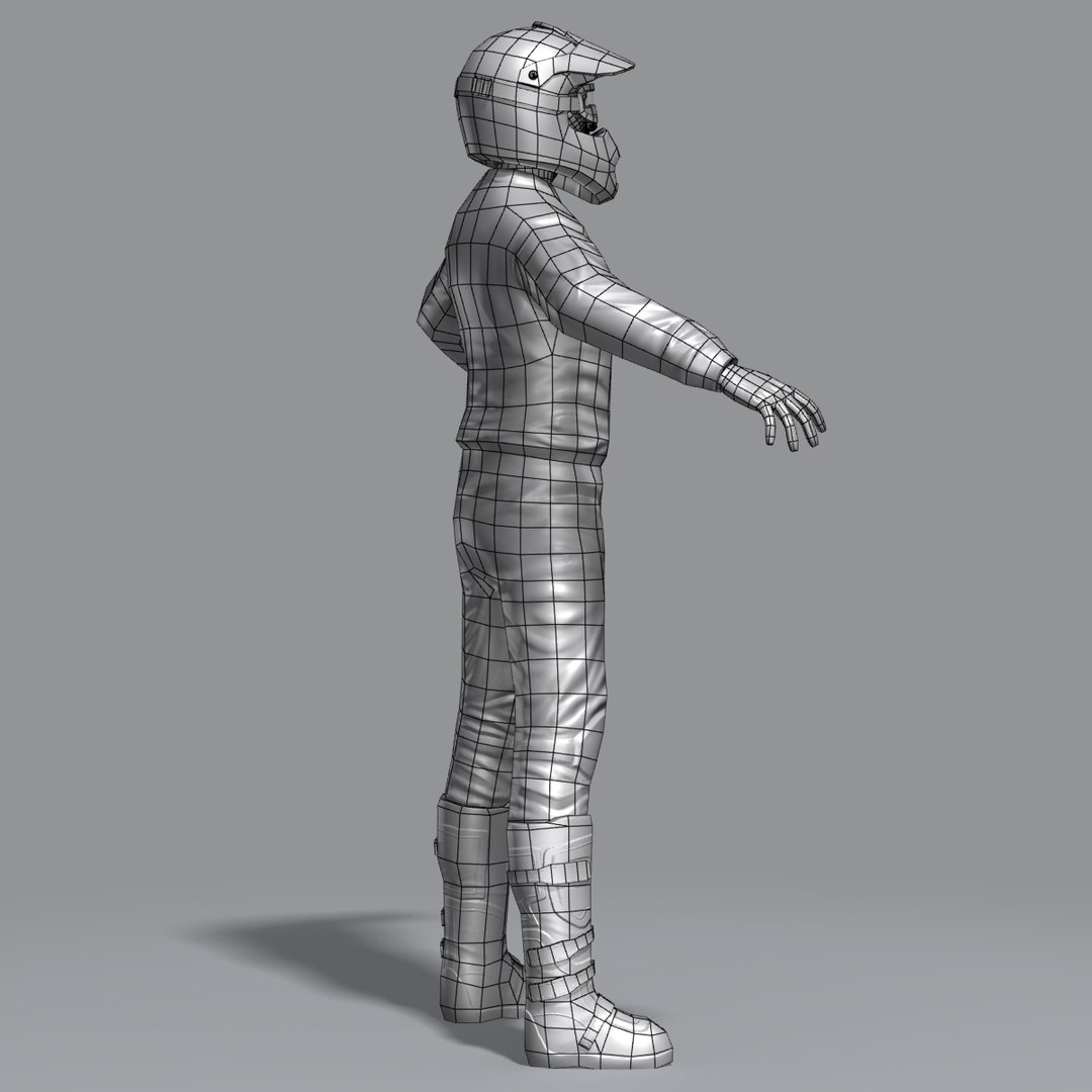 3d Model Motocross Rider