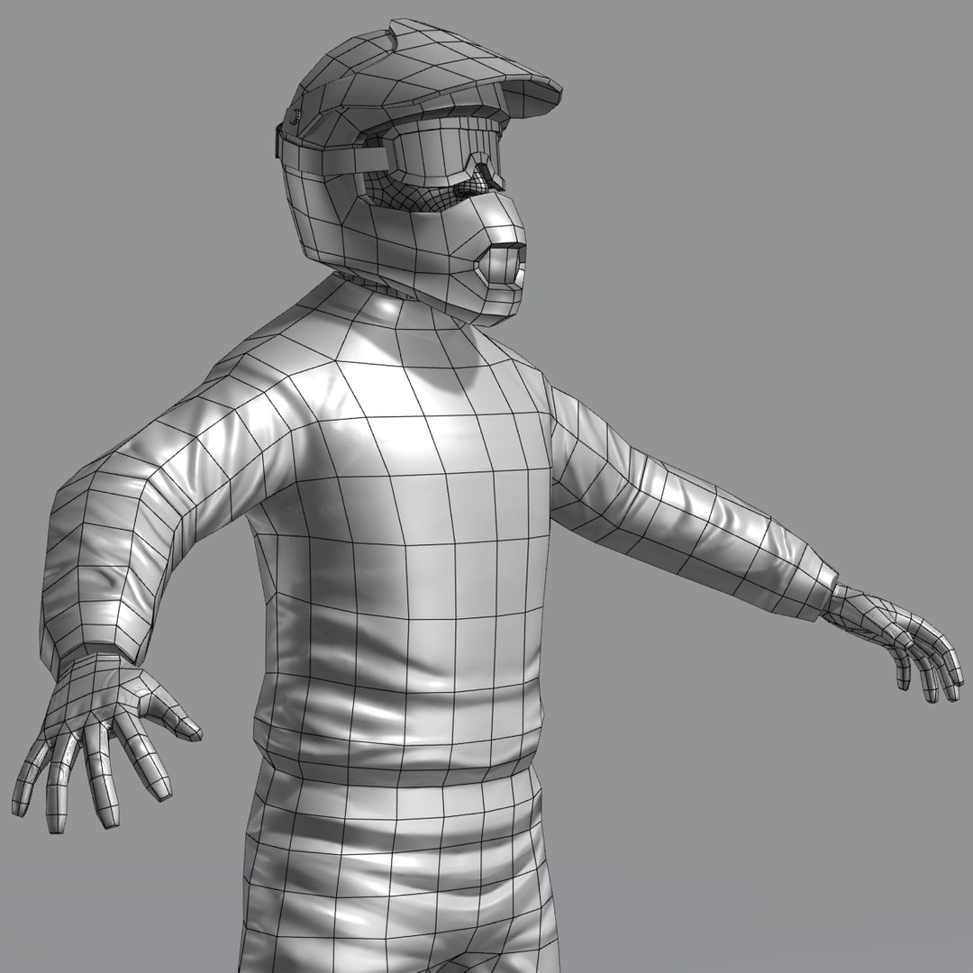 3d Model Motocross Rider