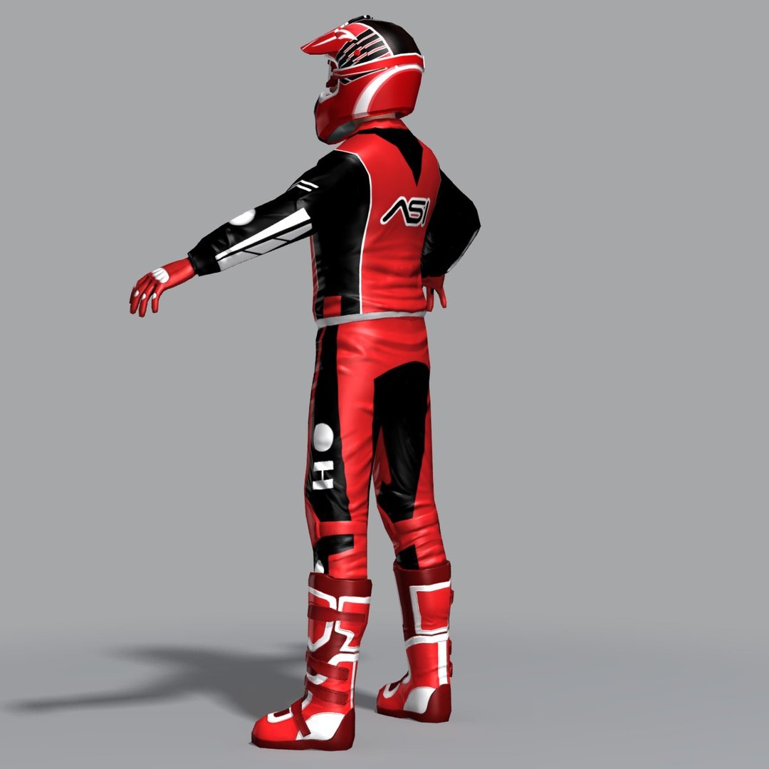 3d Model Motocross Rider