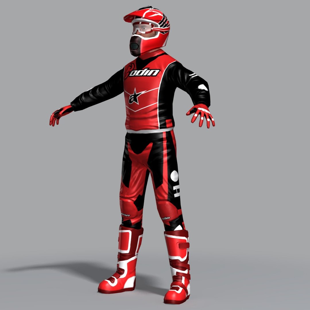 3d Model Motocross Rider
