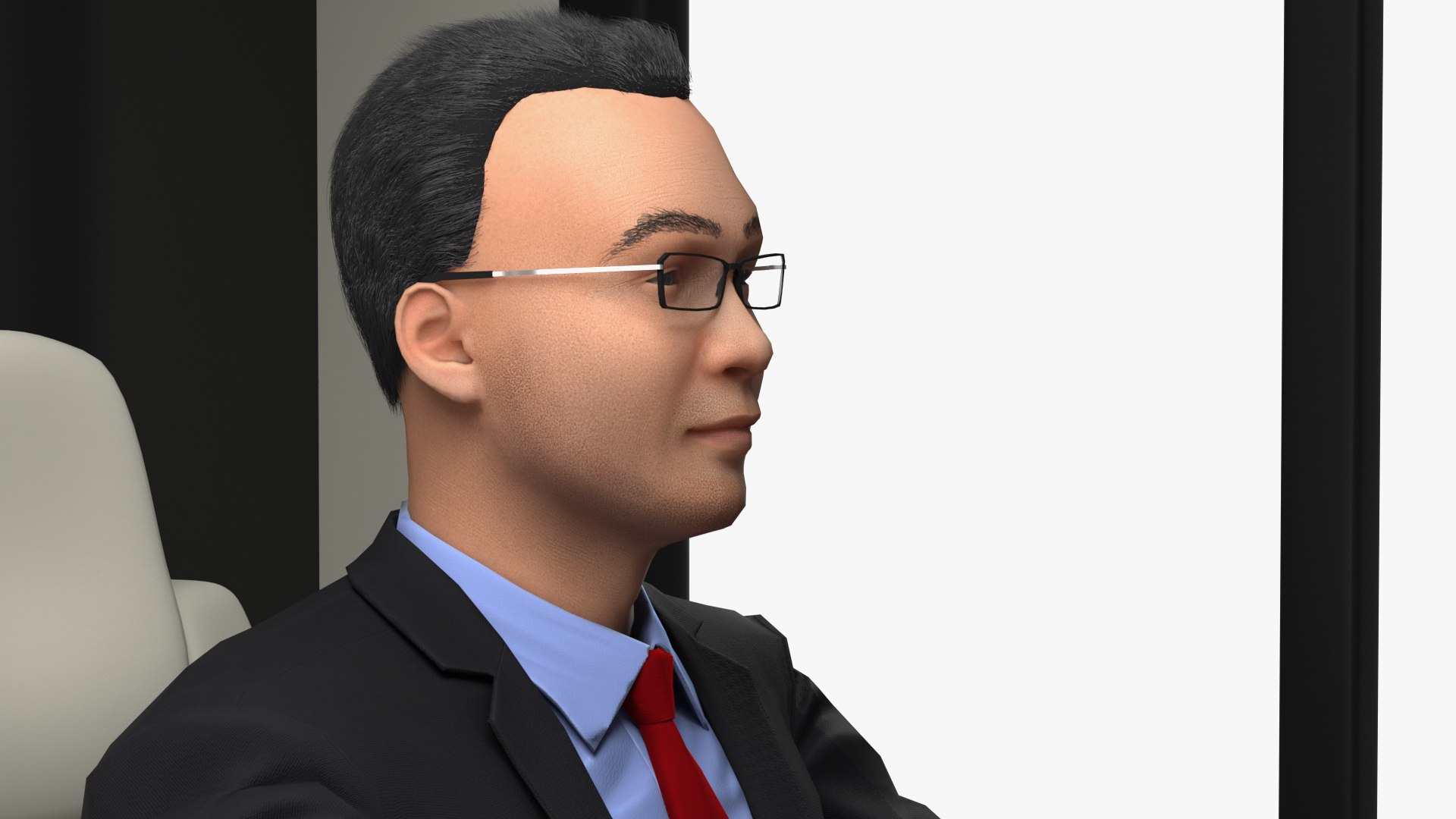 3D model Gillig Low Floor Hybrid Bus Intercity Blue with People Fur ...