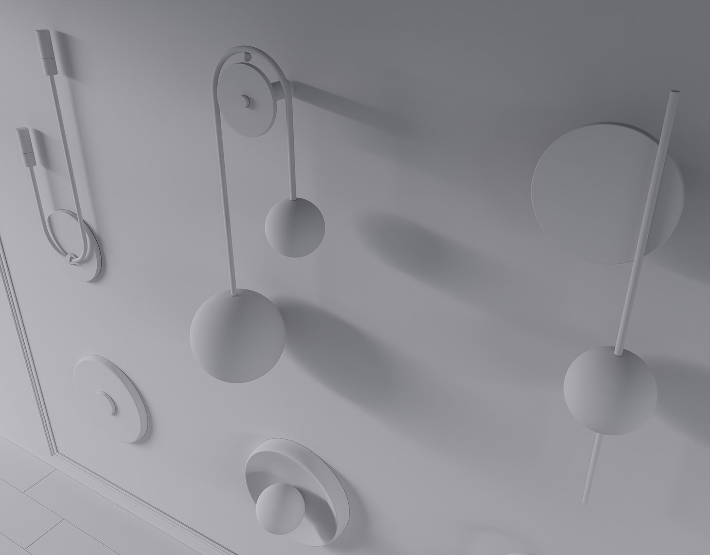 Wall Lamp Collection 6 Pieces 3d model 3D model 3D model 3D ...