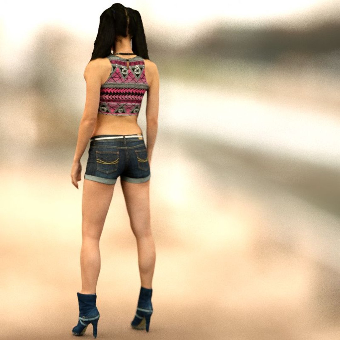 3d 6 Photorealistic Girls Model