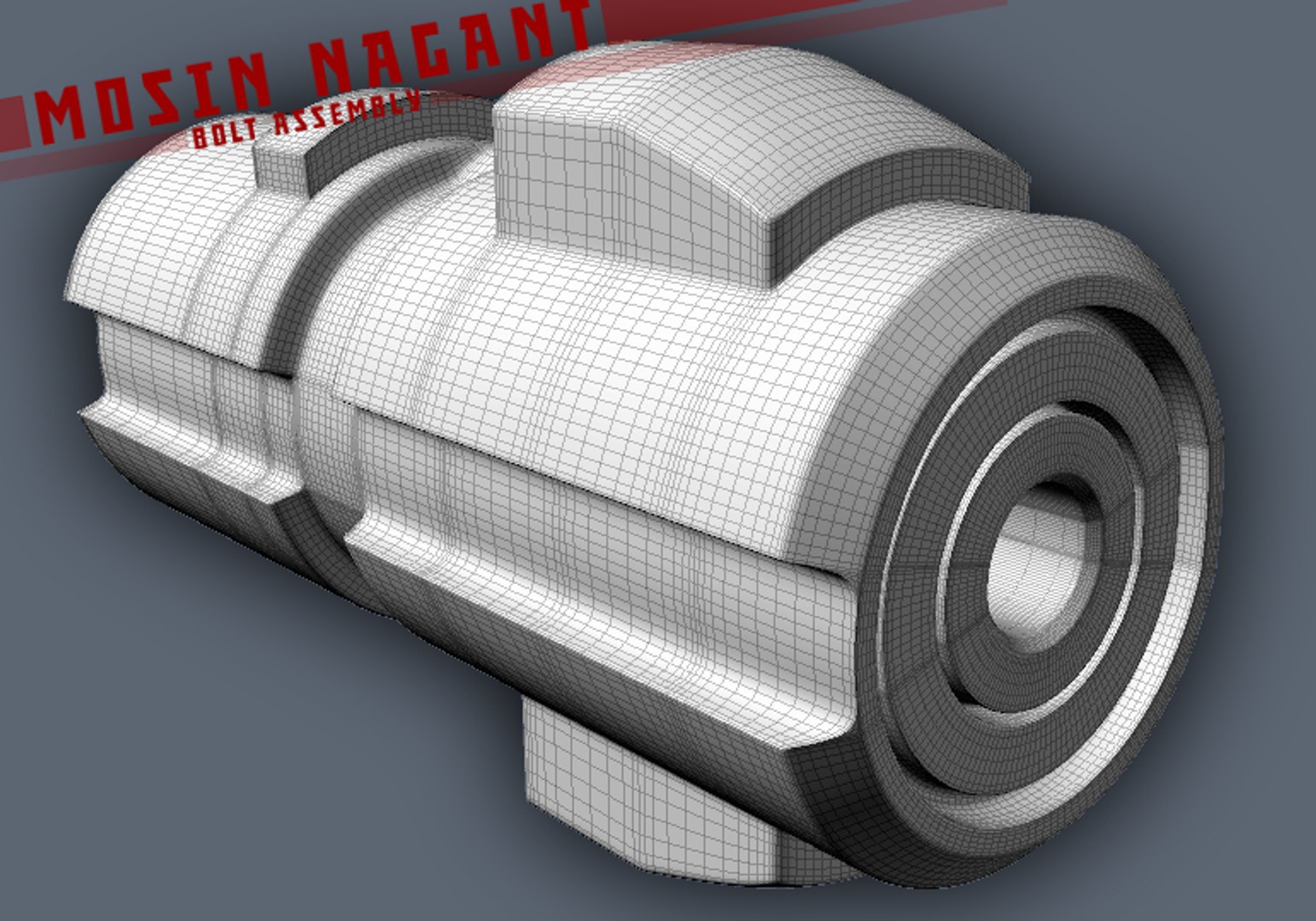 Rifle Bolt Assembly 3d Model