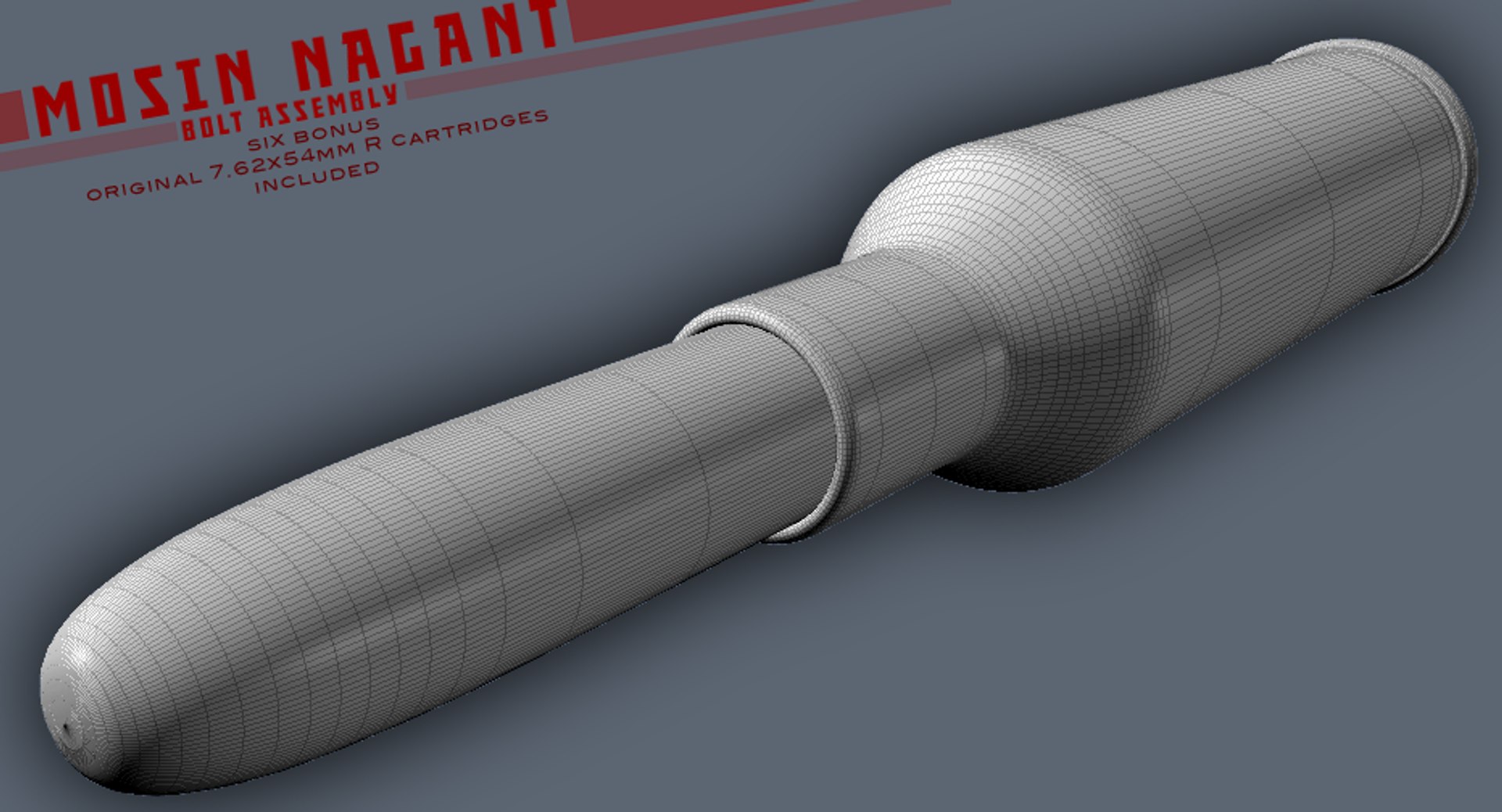 Rifle Bolt Assembly 3d Model