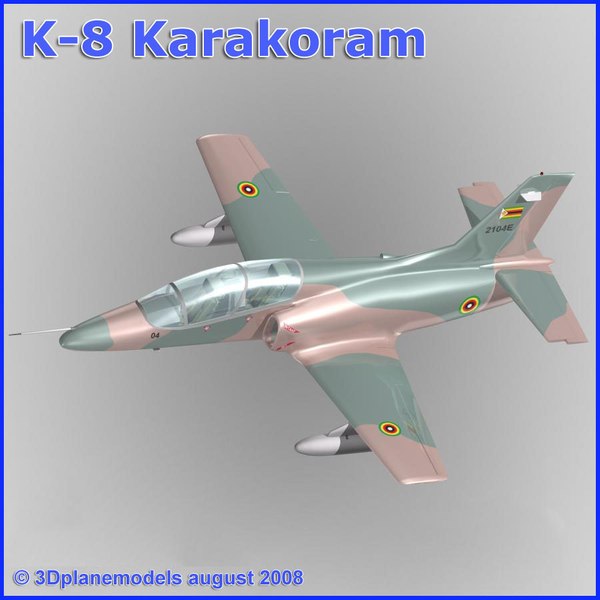training jet k-8 karakorum 3ds
