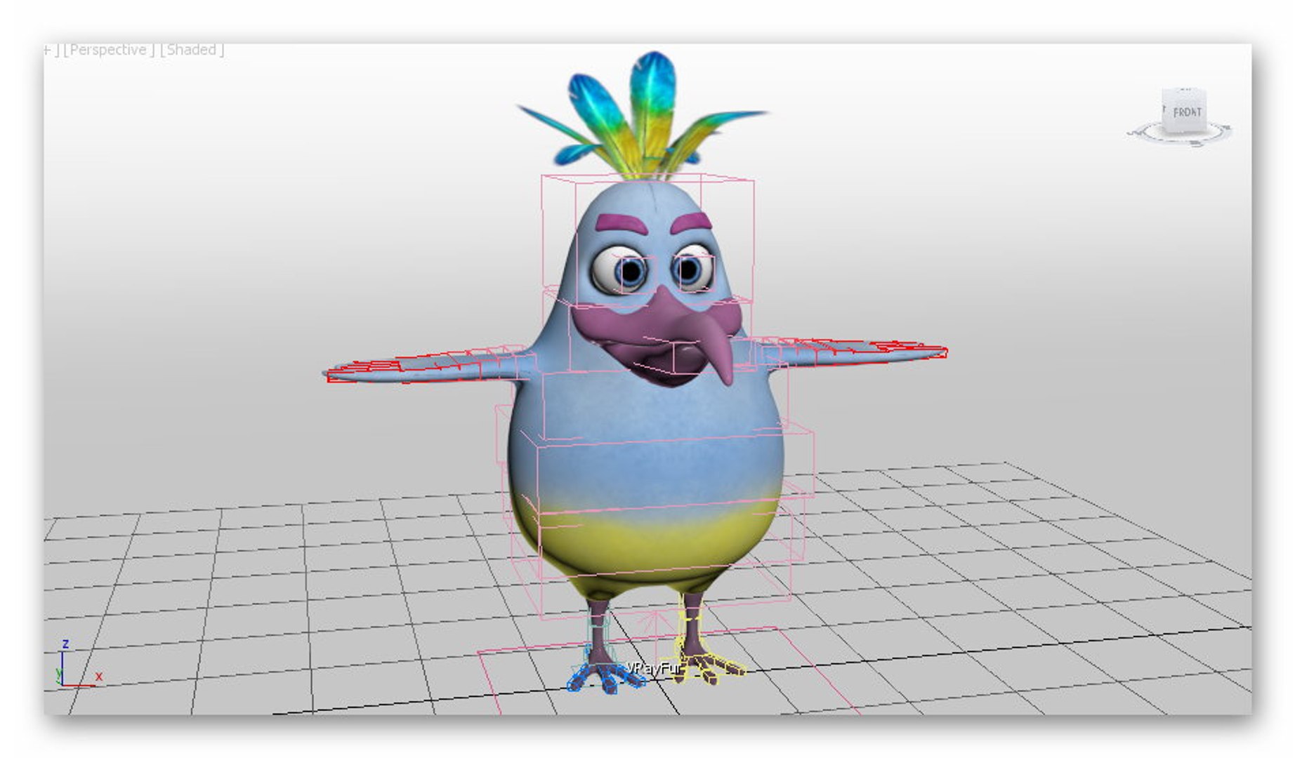Bird Art Cartoon 3D Model - TurboSquid 1409482