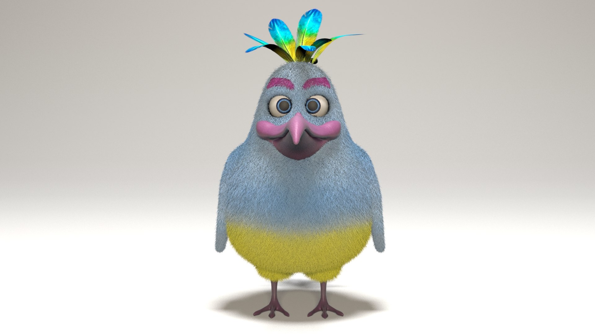 Bird Art Cartoon 3D Model - TurboSquid 1409482