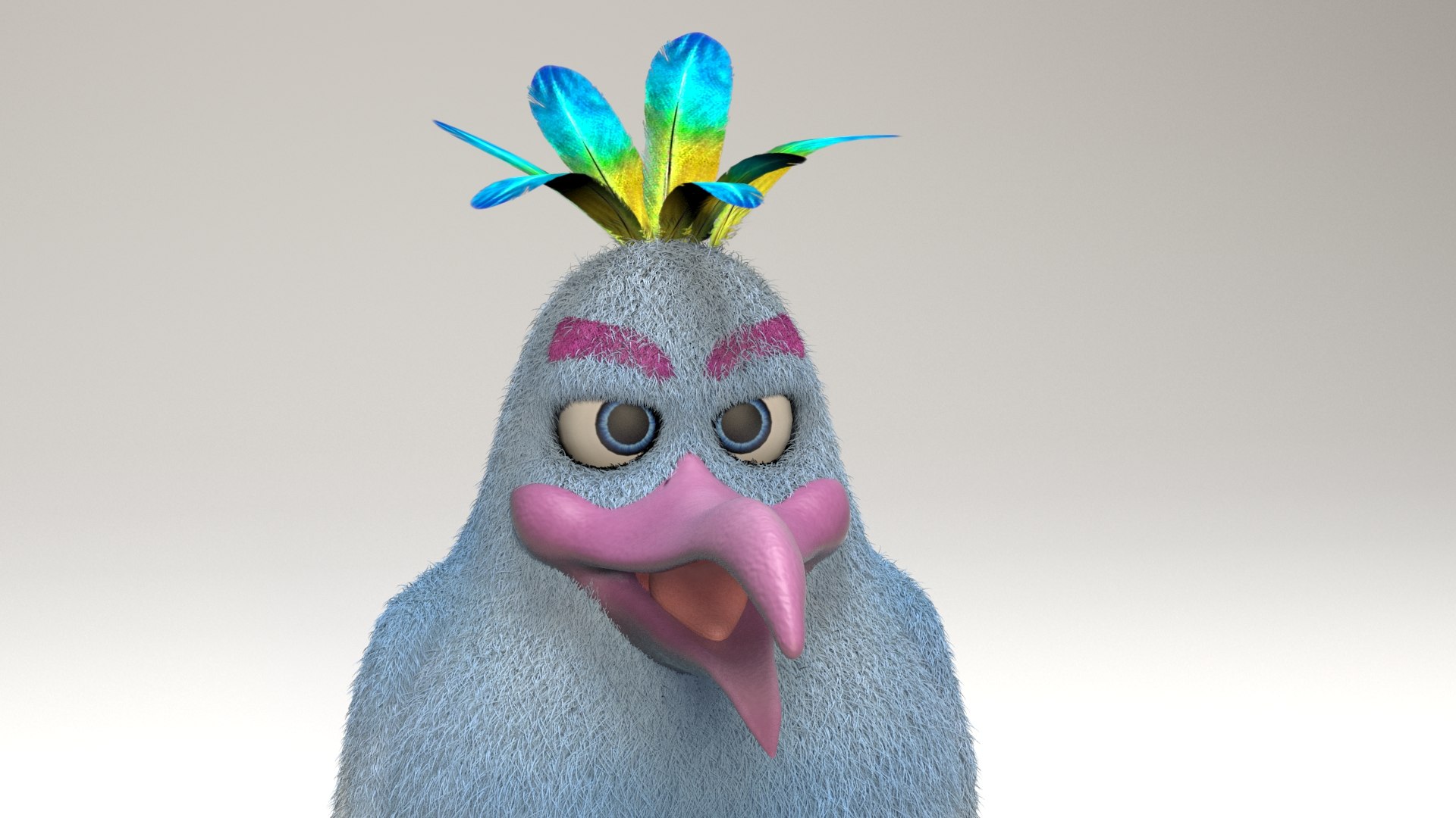 Bird Art Cartoon 3D Model - TurboSquid 1409482