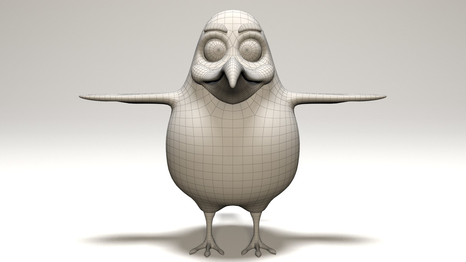 Bird Art Cartoon 3D Model - TurboSquid 1409482