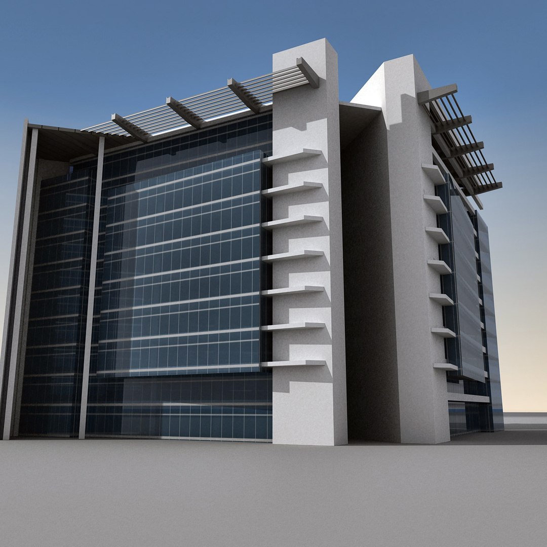 3d model modern building