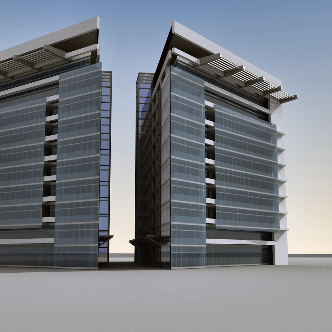3d model modern building