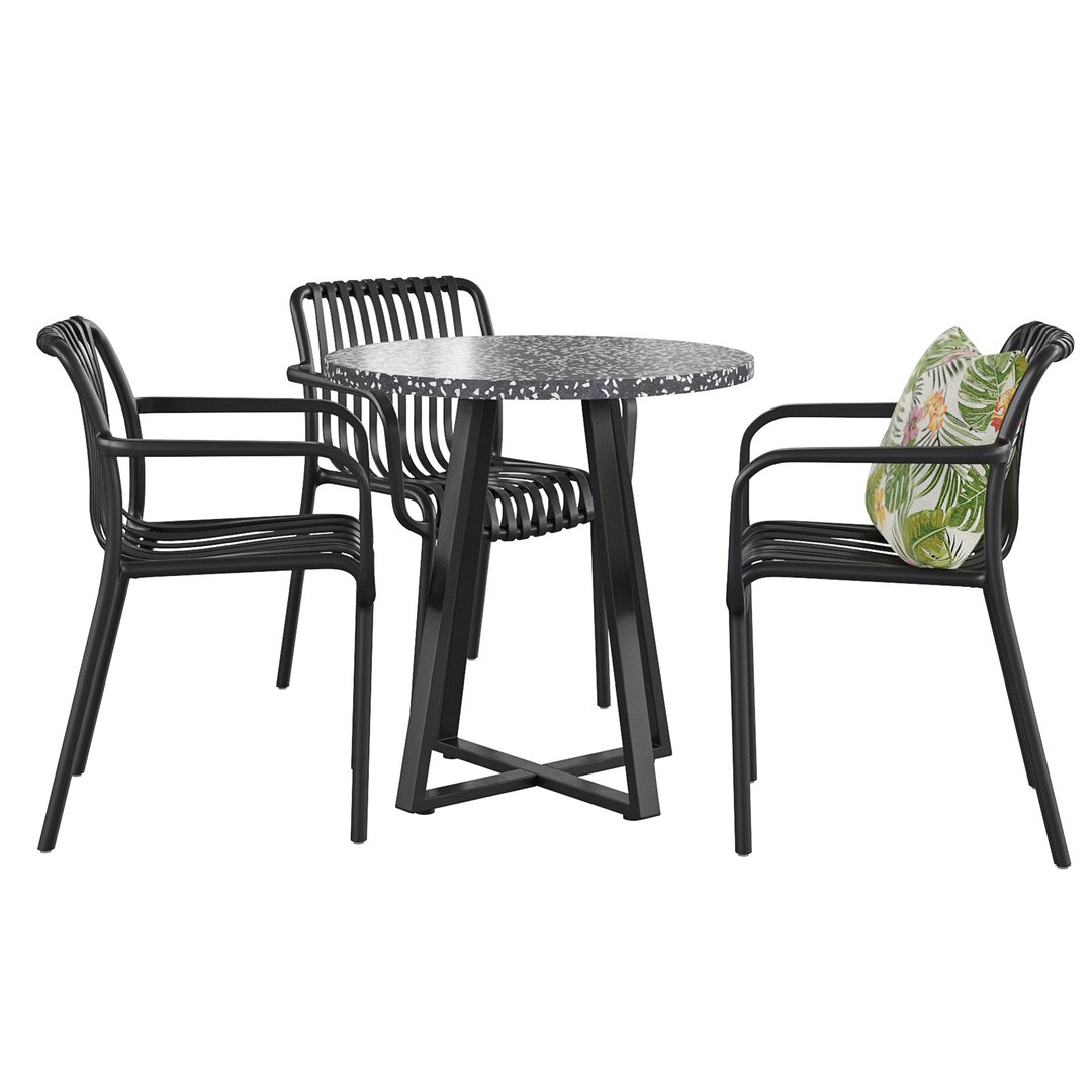 Table And Chair Tella Isabellini Model - TurboSquid 1962537