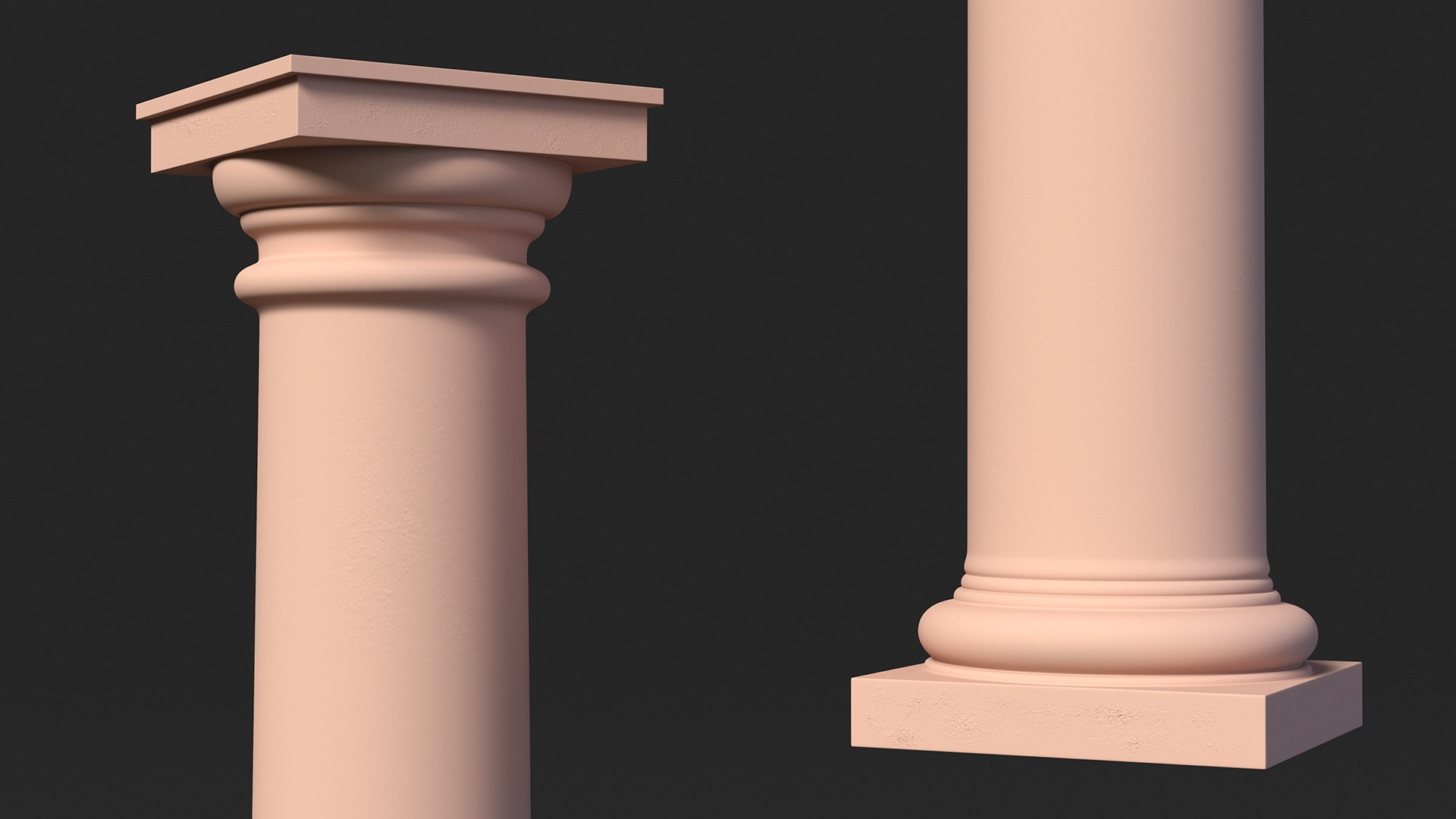 3D model Sandstone Tuscan Order Classical Column - TurboSquid 2142593