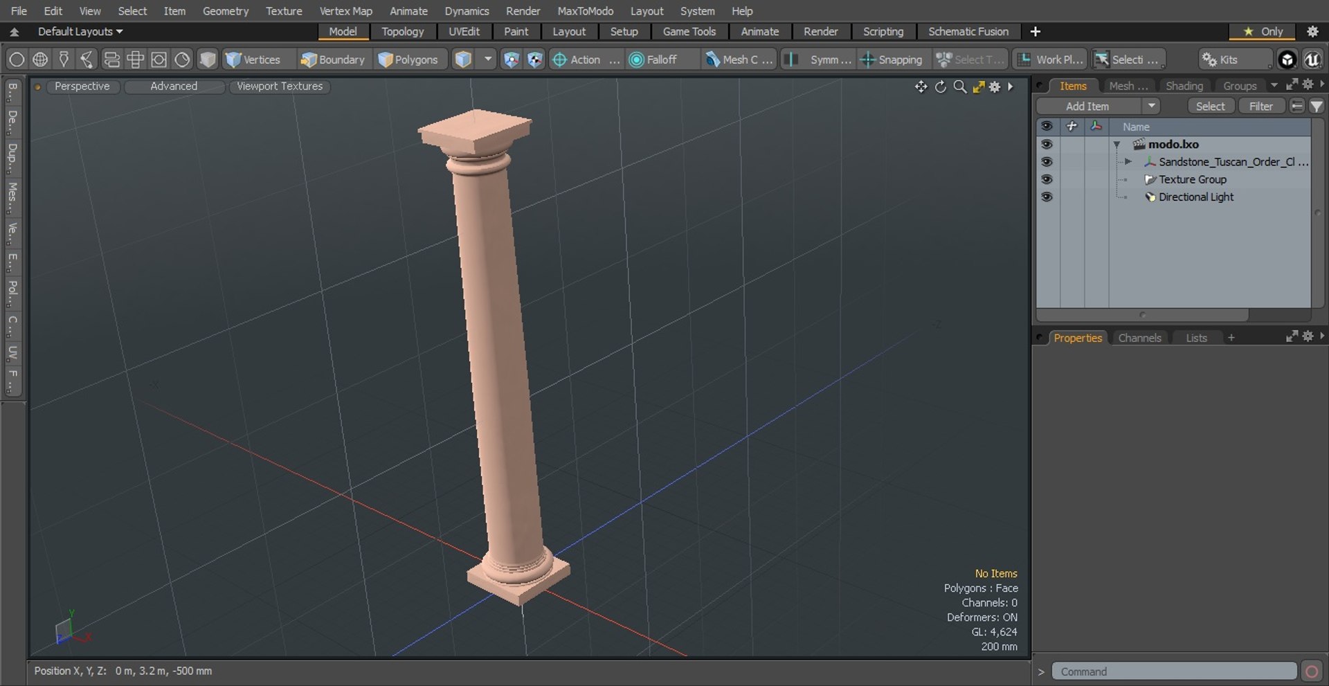 3D model Sandstone Tuscan Order Classical Column - TurboSquid 2142593
