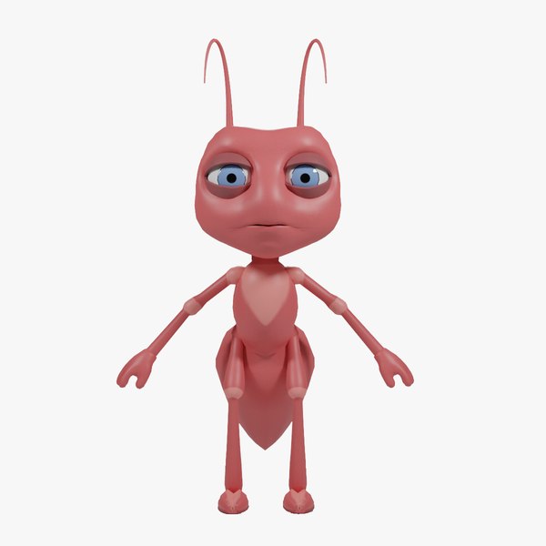 3D Cute Toon Stylized Ant Green Blue Red - TurboSquid 1883225