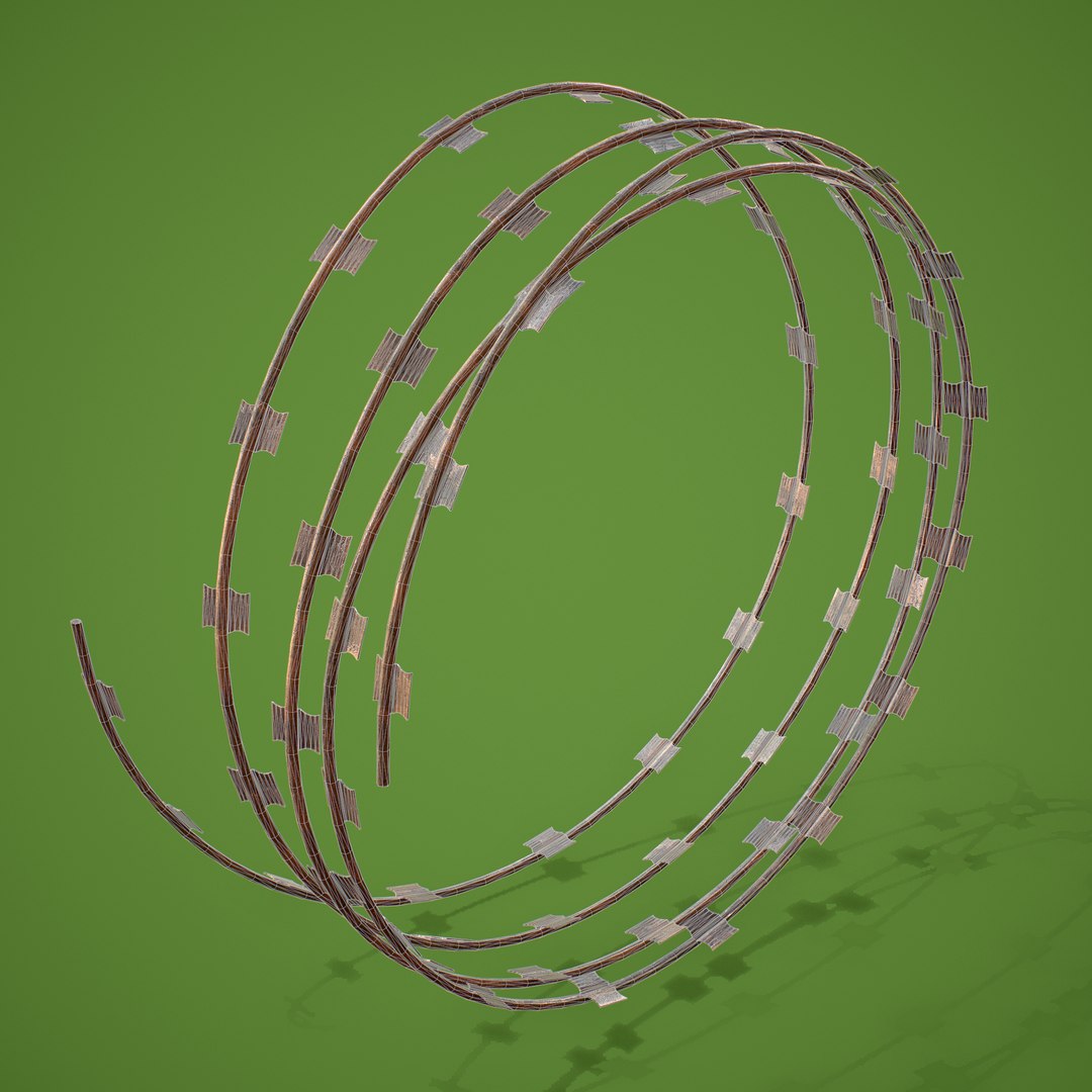Barbed Wire Kit PBR 3D Model - TurboSquid 1972323